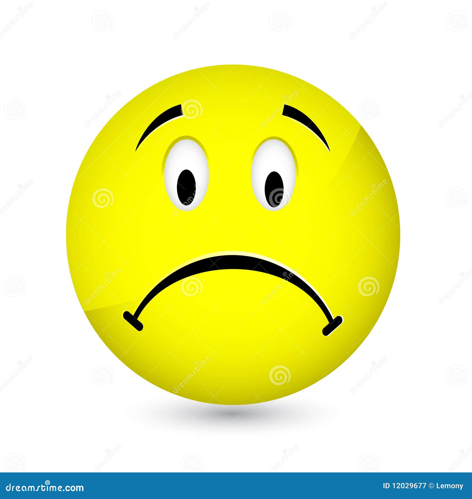 Sad smiley stock vector. Illustration of mood, facial - 12029677