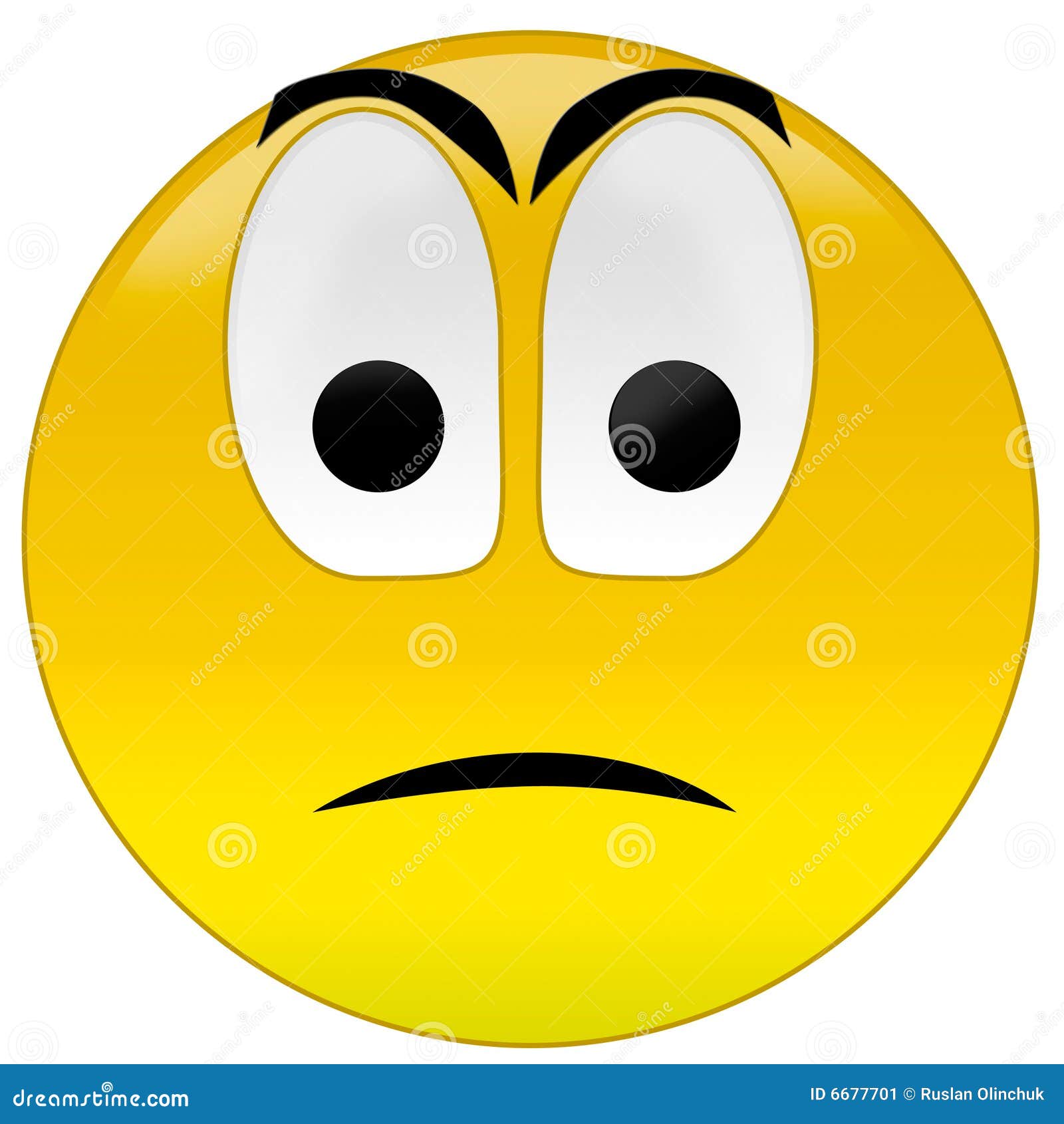 Sad smiley stock illustration. Illustration of badge, emoticon - 6677701