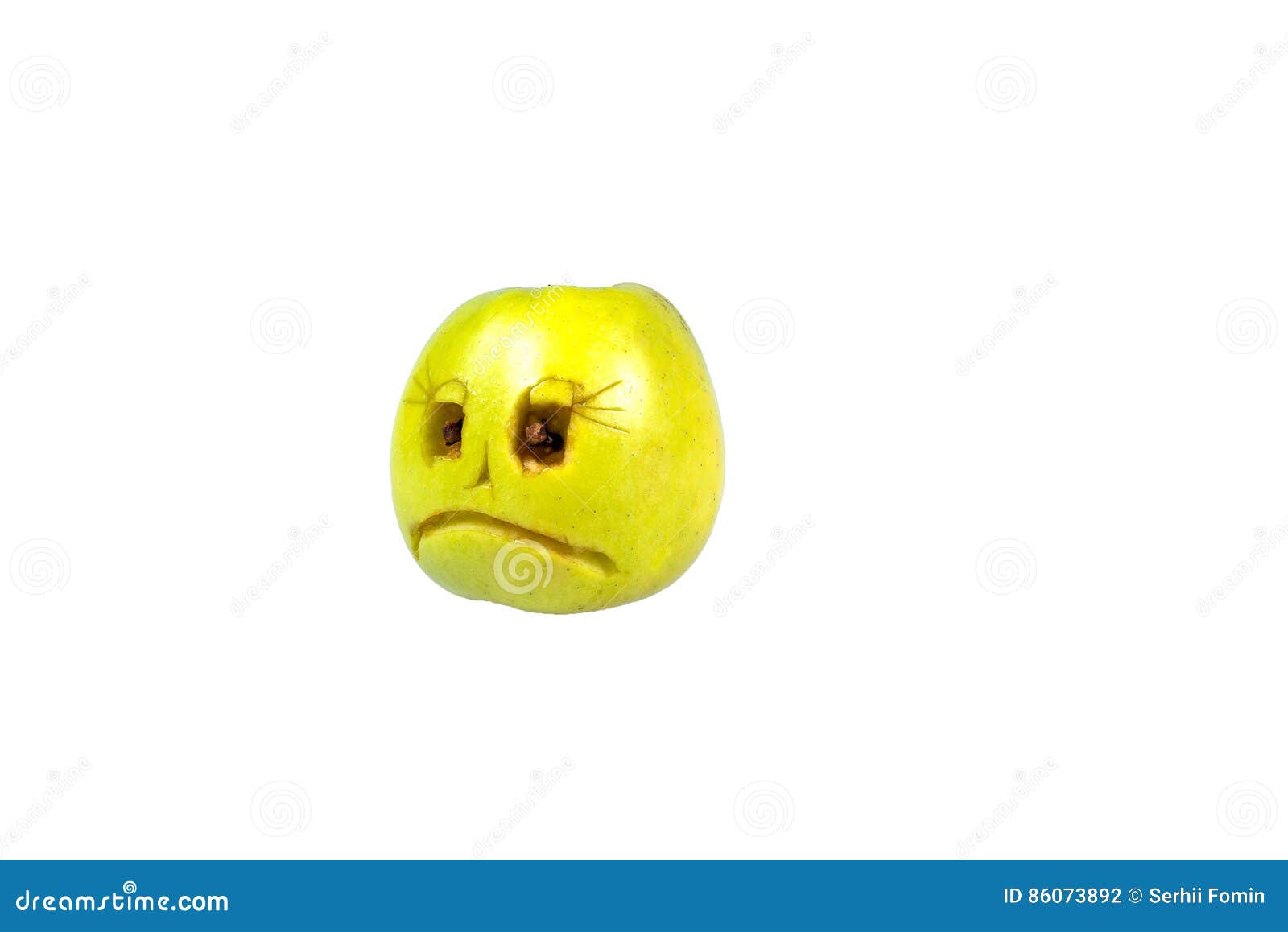 Sad Smiley Evil Out of the Apple. Feelings, Attitudes Stock Photo ...