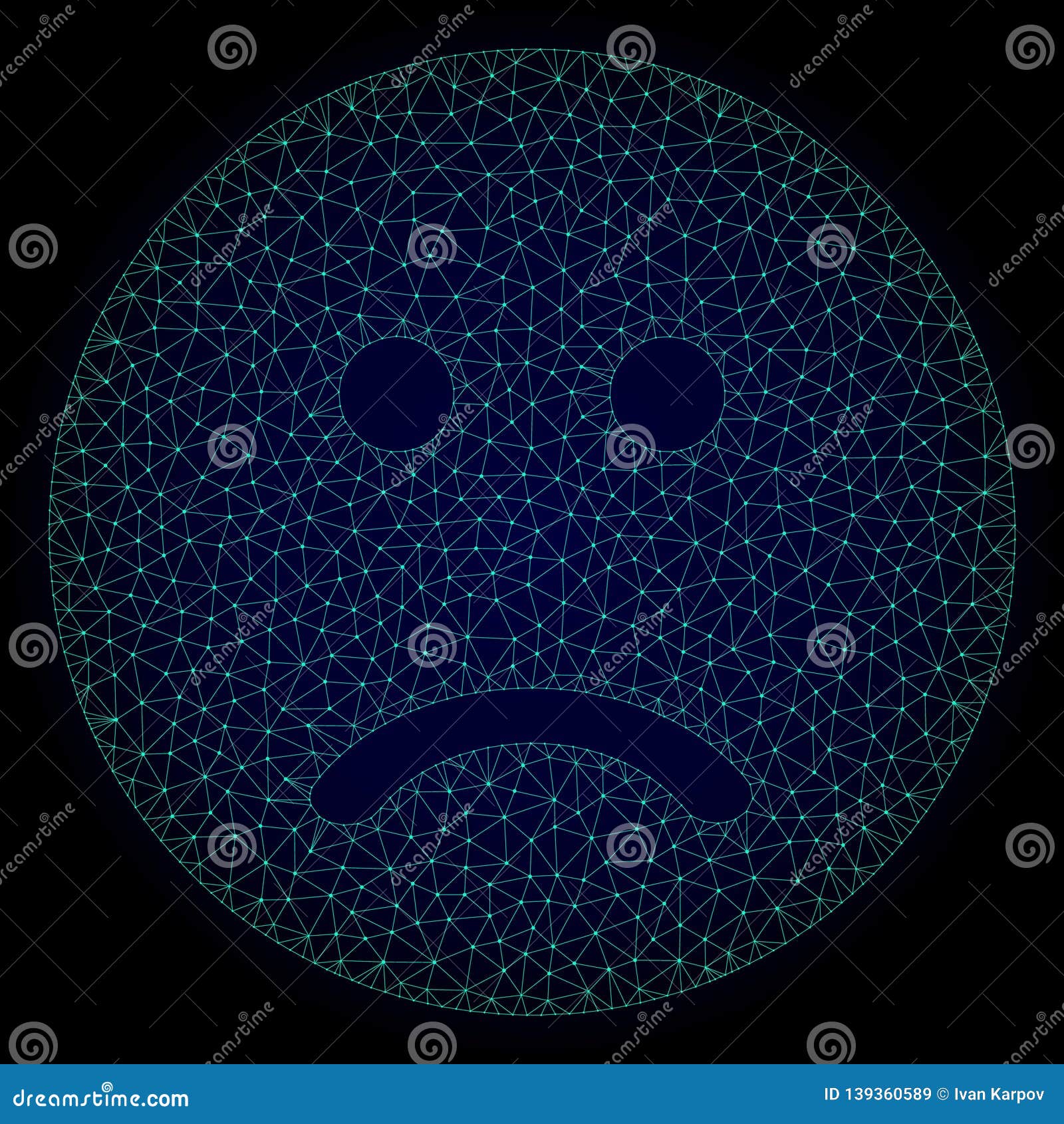 Sad Smiley Polygonal Frame Vector Mesh Illustration Stock Vector ... Sad Smiley Polygonal Frame Vector Mesh Illustration Stock Vector ...