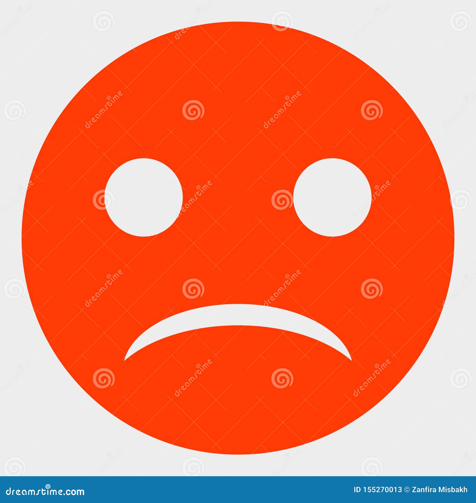 Sad Smiley Raster Icon Illustration Stock Illustration - Illustration ...
