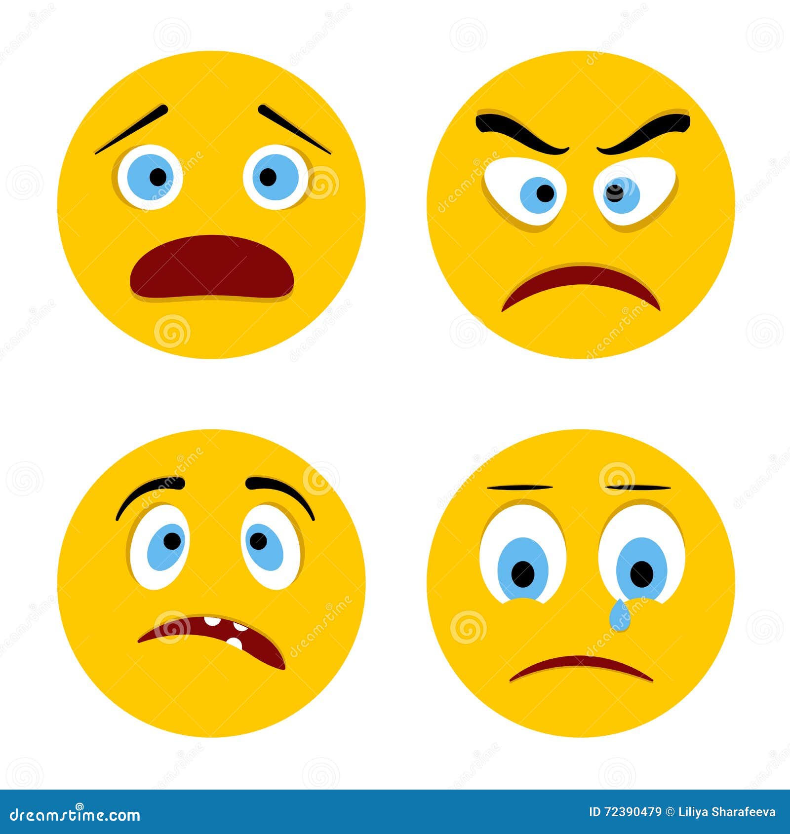 Sad smiley stock vector. Illustration of expression, mouth - 72390479