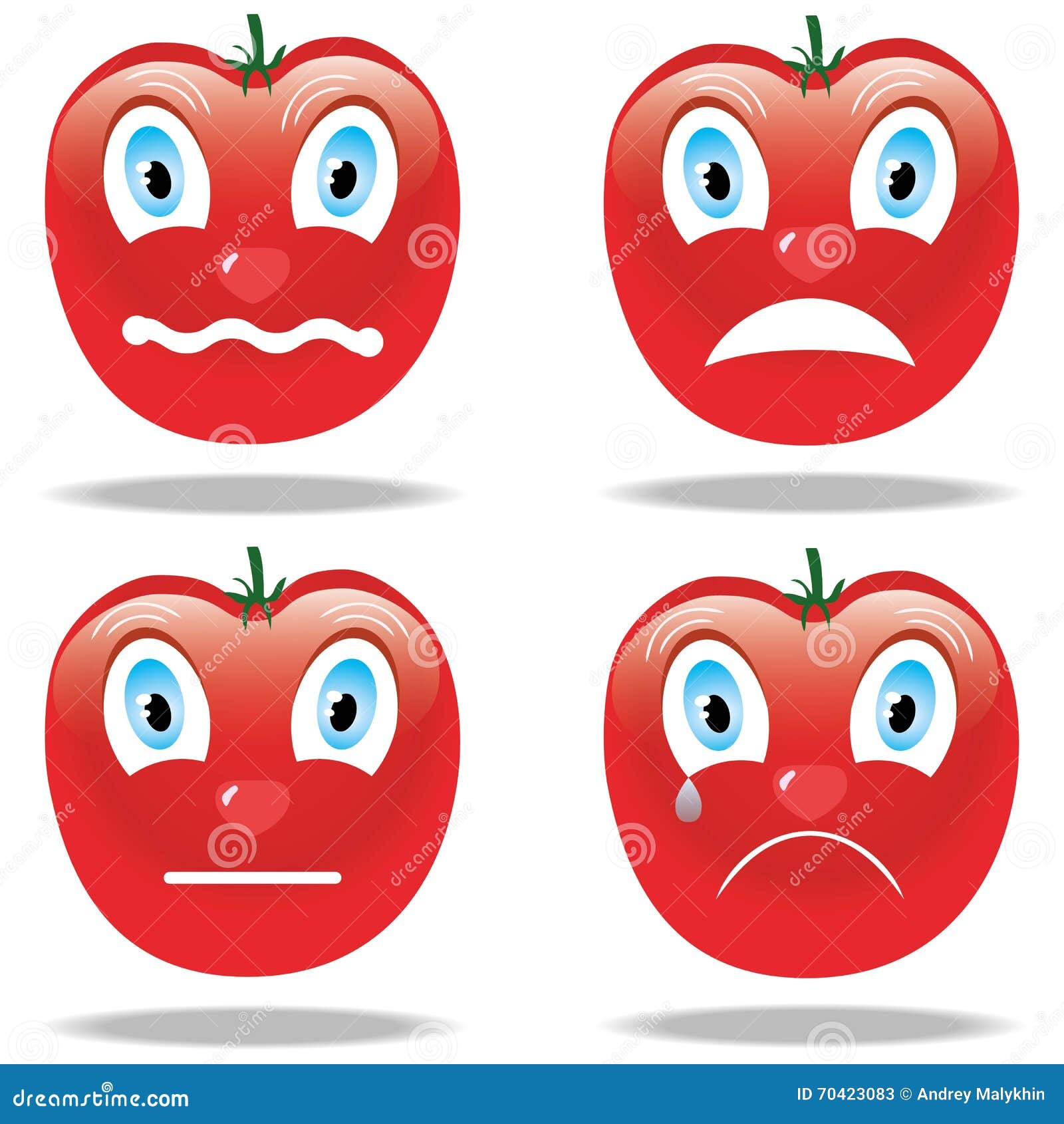 Sad smiley tomato stock vector. Illustration of character - 70423083