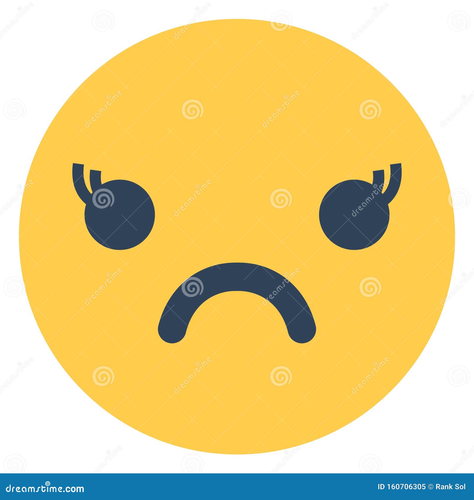 Sad Smiley Vector Icon Fully Editable Stock Vector - Illustration of ...
