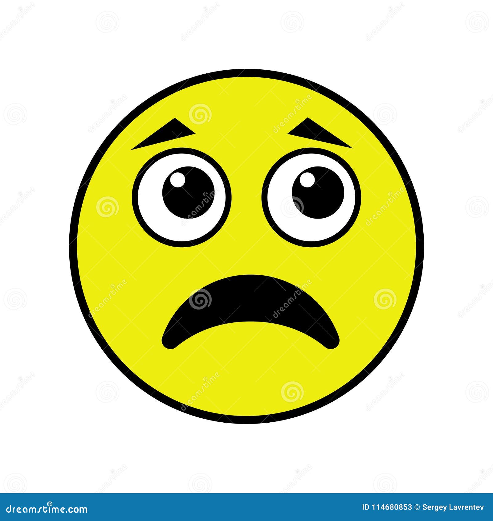 Sad Smiley on a White Background Stock Vector - Illustration of ...