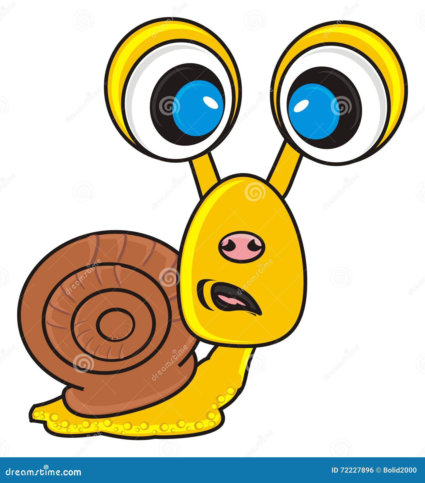 Snail Big Eyes Funny Cartoon Royalty-Free Stock Photography ...