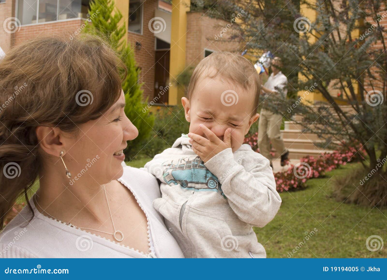 Sad Son and Mother stock image. Image of female, outdoor - 19194005