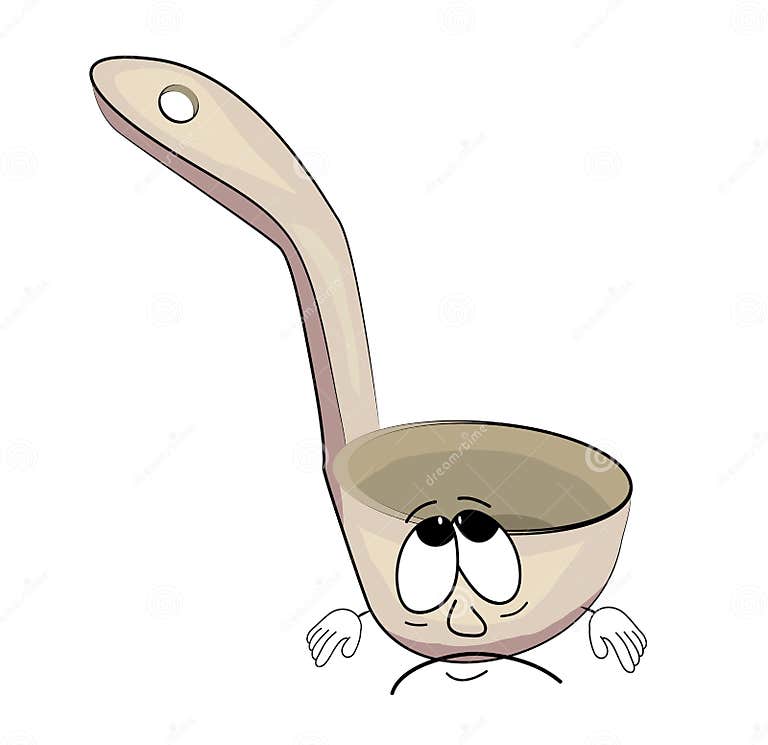 Sad spoon cartoon stock illustration. Illustration of upset - 48926040