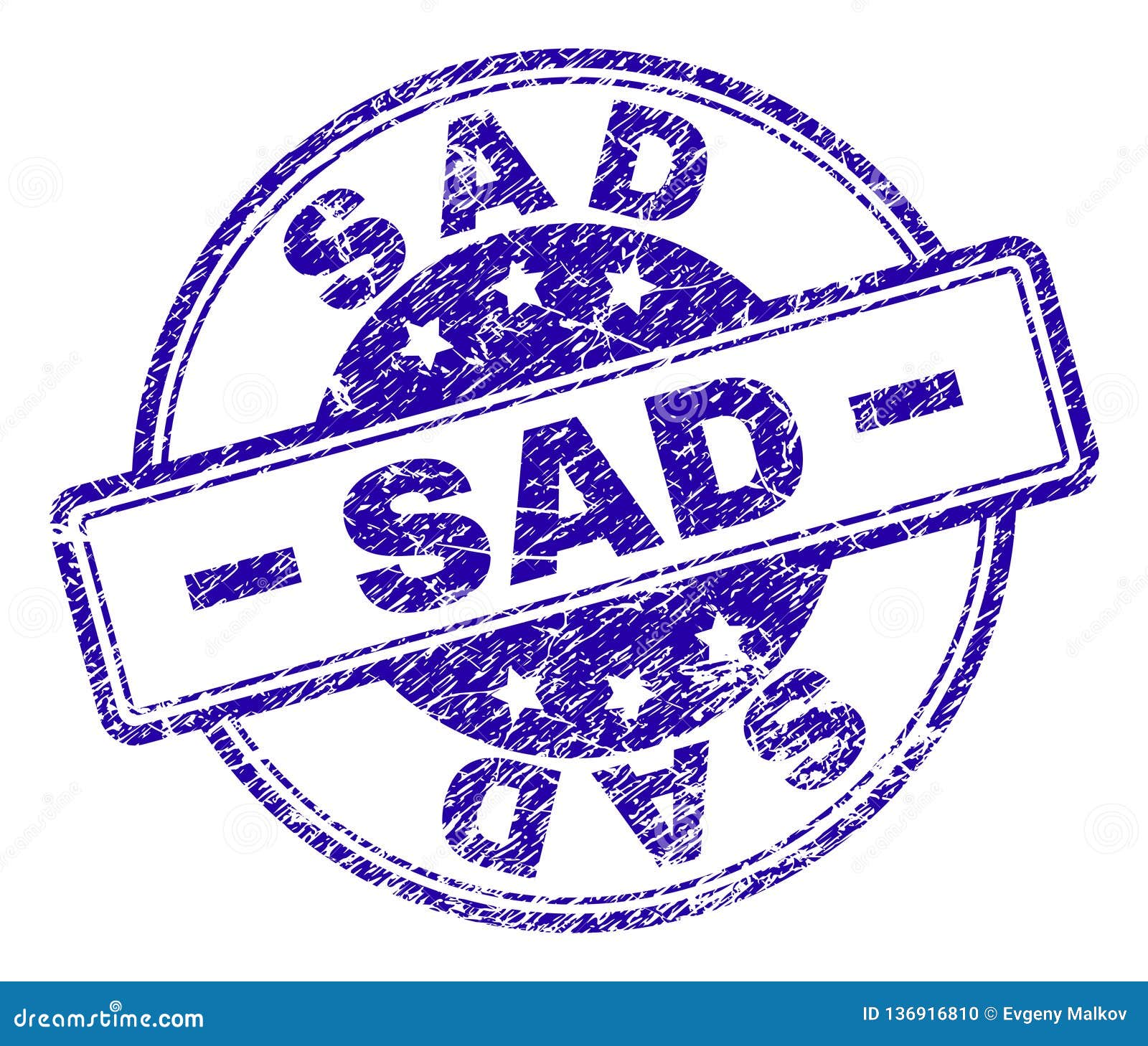 Scratched Textured SAD Stamp Seal Stock Vector - Illustration of ...