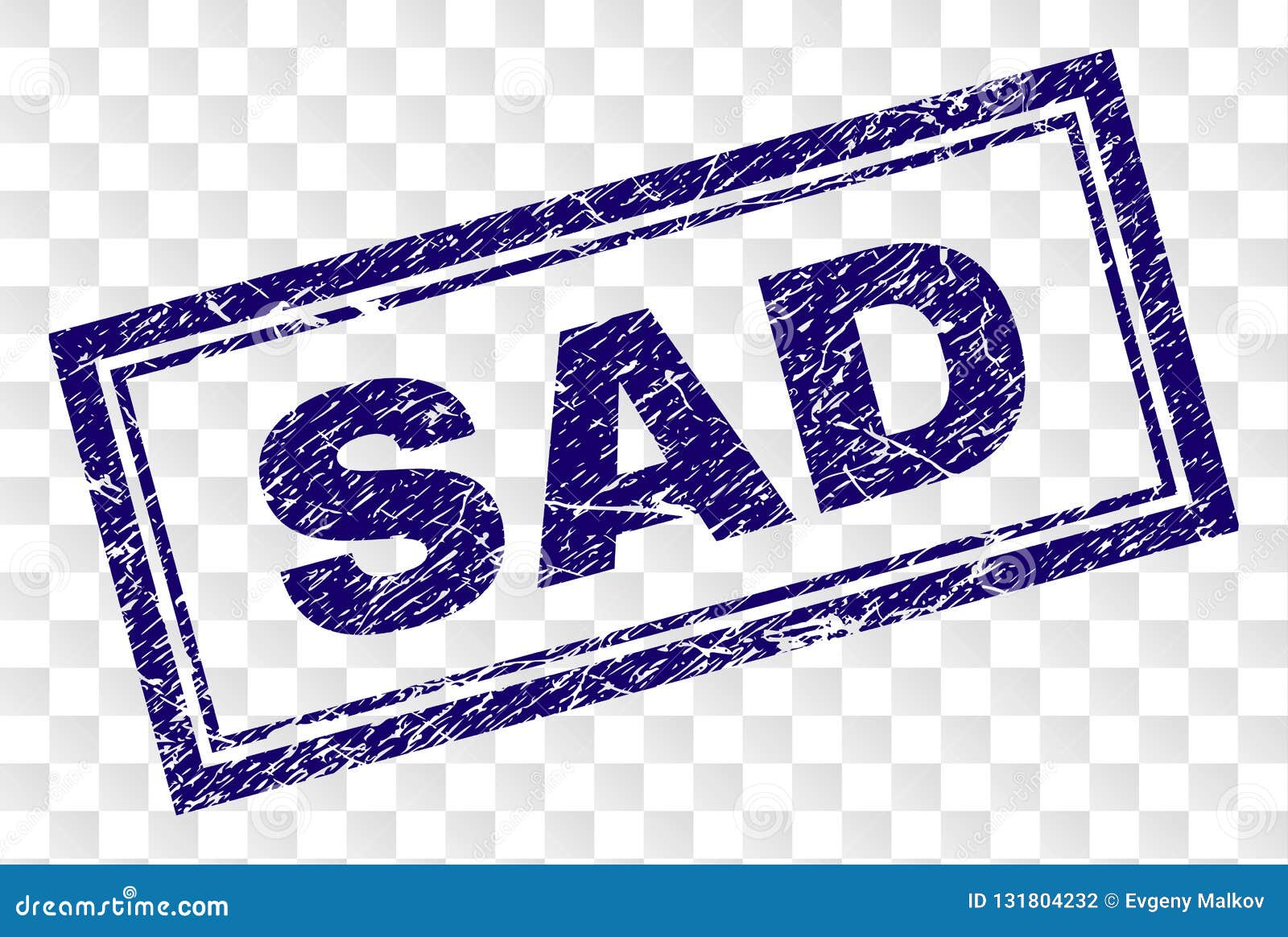 Grunge SAD Rectangle Stamp stock vector. Illustration of distress ...