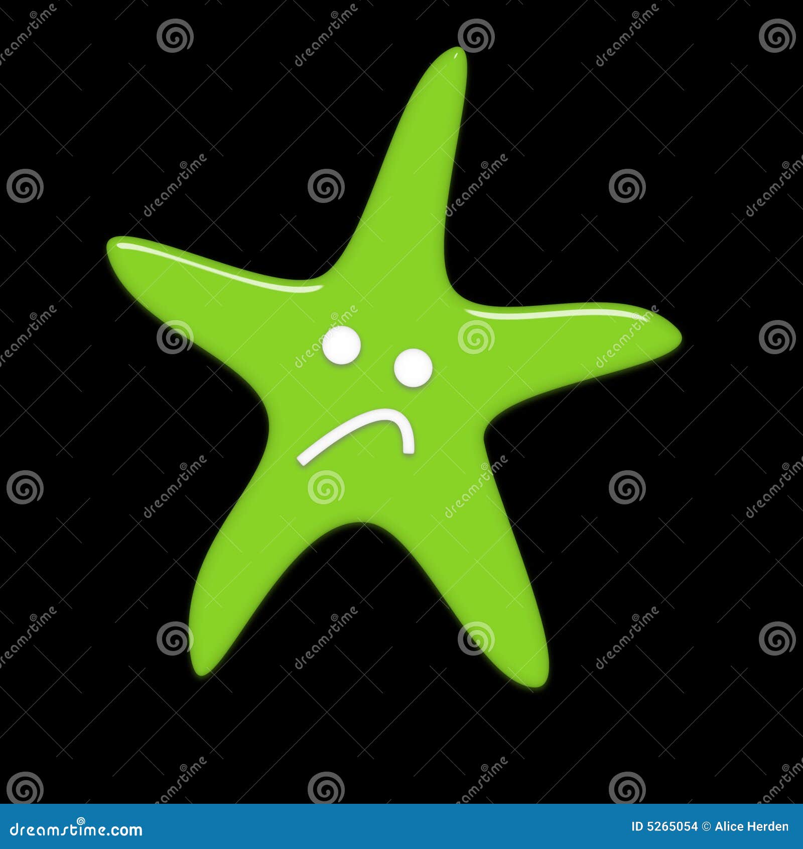 Sad Starfish stock illustration. Illustration of white - 5265054