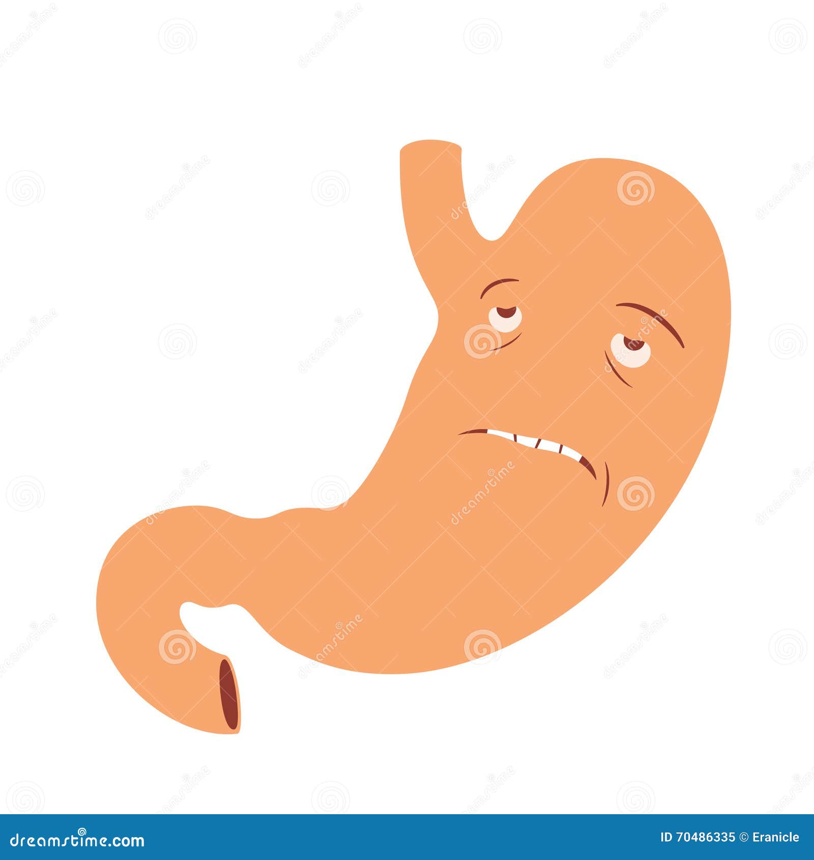 Sad stomach stock vector. Illustration of dieting, idea - 70486335