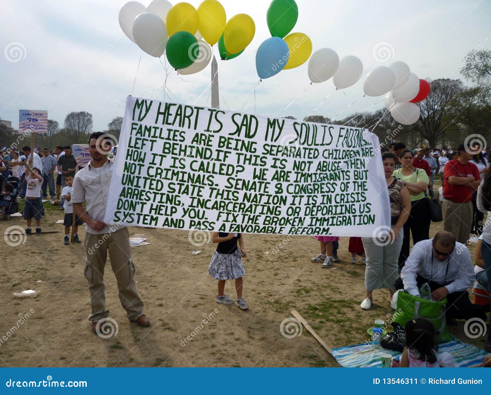 Sad Story Sign editorial photo. Image of events, immigration - 13546311
