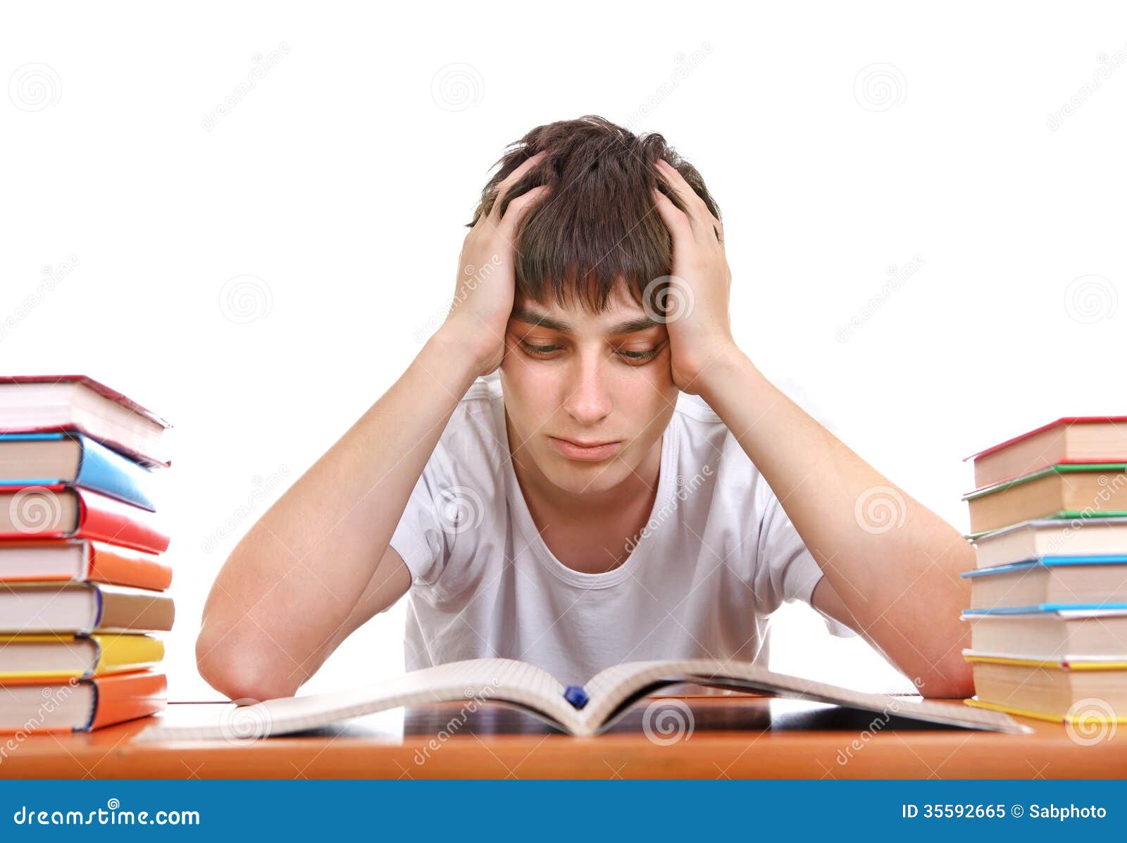 Sad Student stock image. Image of adolescence, student - 35592665
