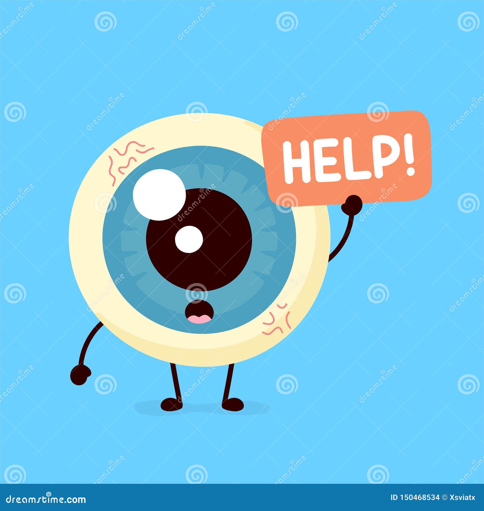 Sad Suffering Sick Cute Human Eyeball Stock Vector - Illustration of ... Sad Suffering Sick Cute Human Eyeball Stock Vector - Illustration of ...