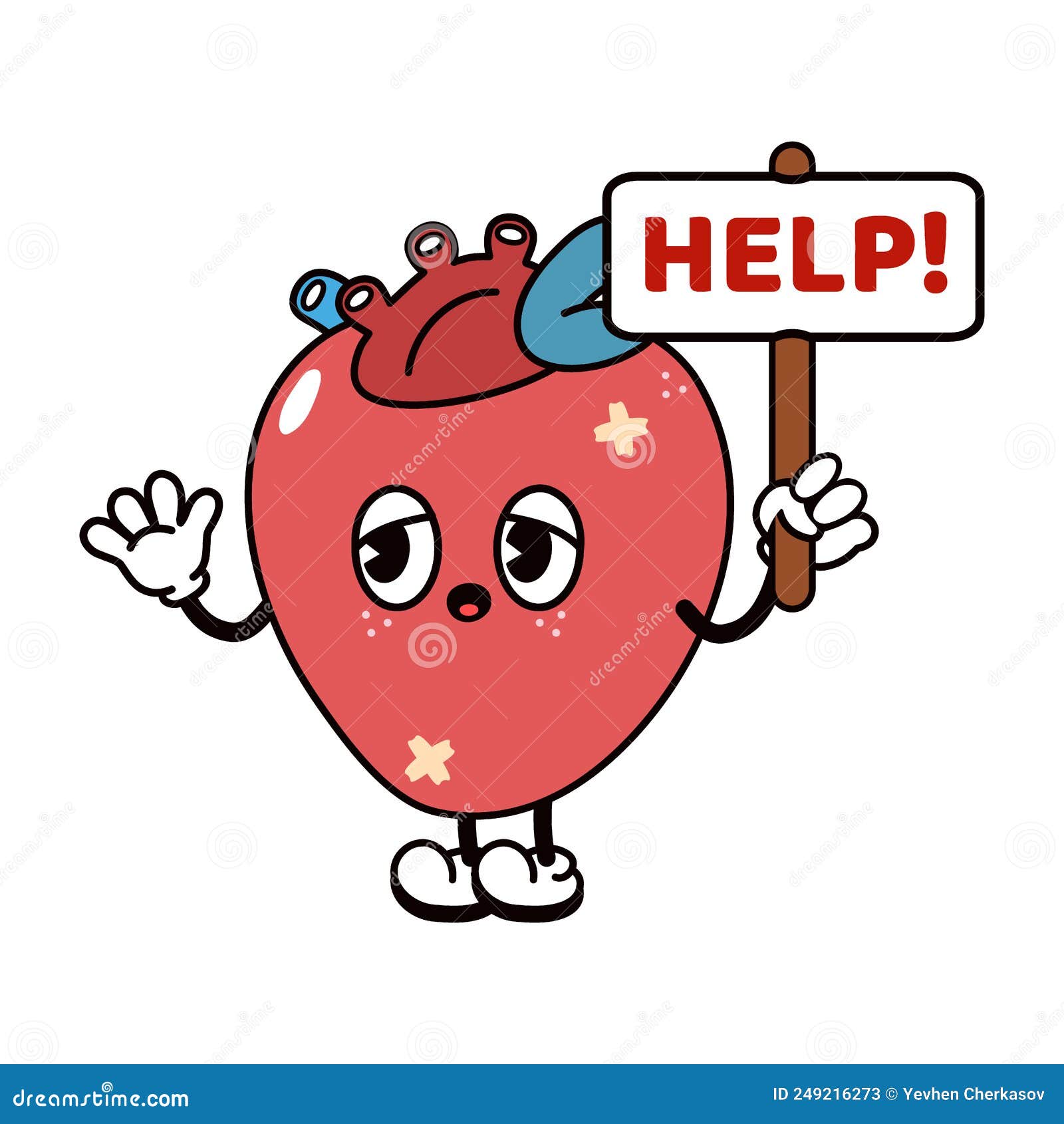 Sad Suffering Sick Cute Human Heart Organ Asks for Help Character ... Sad Suffering Sick Cute Human Heart Organ Asks for Help Character ...
