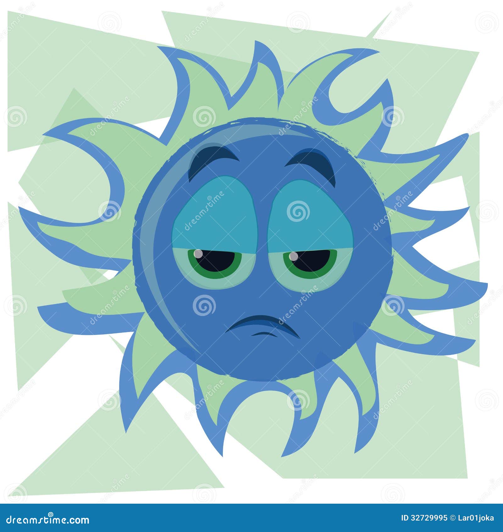 Sad sun stock vector. Illustration of graphic, indigenous - 32729995