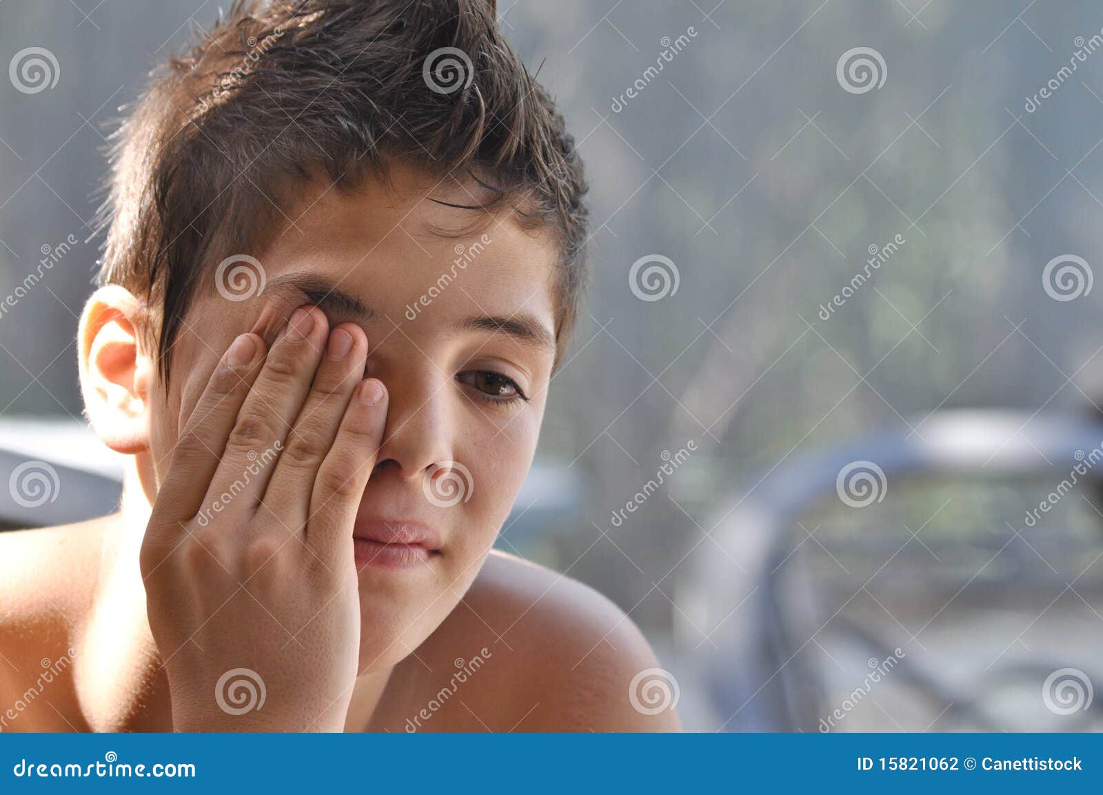Sad Teen stock photo. Image of black, looking, latin - 15821062