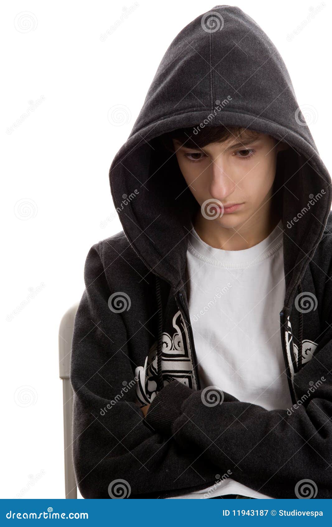 Sad teenage boy stock image. Image of adults, hood, adult - 11943187