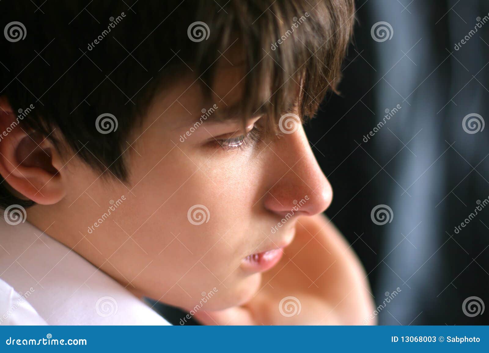 Sad teenager stock image. Image of lost, portrait, anxiety - 13068003