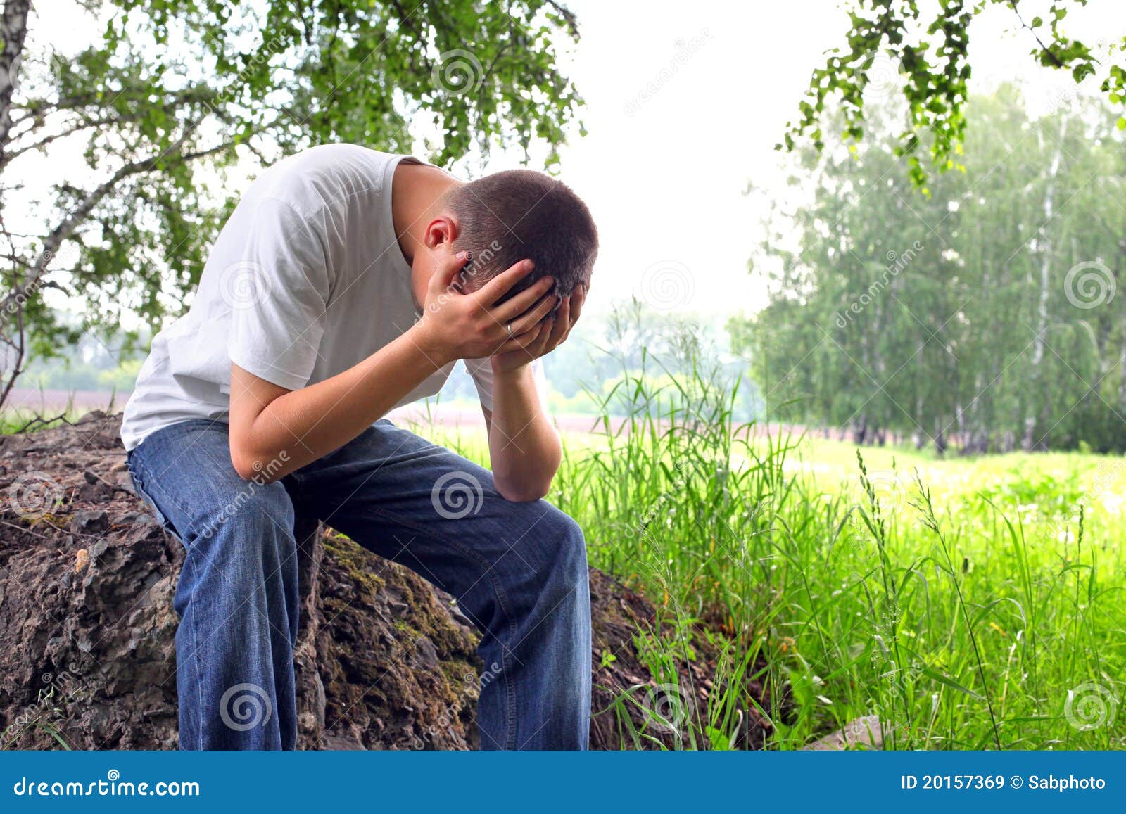 Sad teenager stock image. Image of male, handsome, lonely - 20157369
