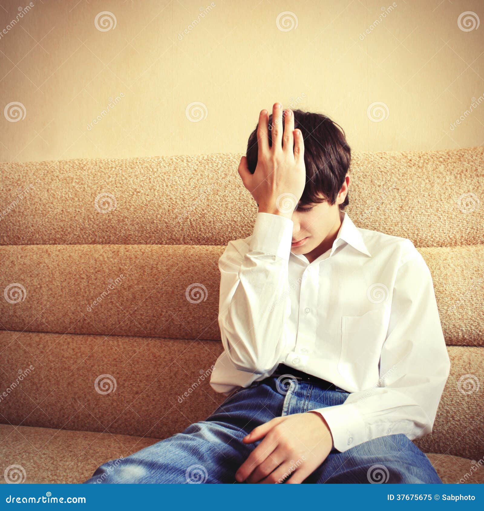 Sad Teenager stock image. Image of offence, square, caucasian - 37675675