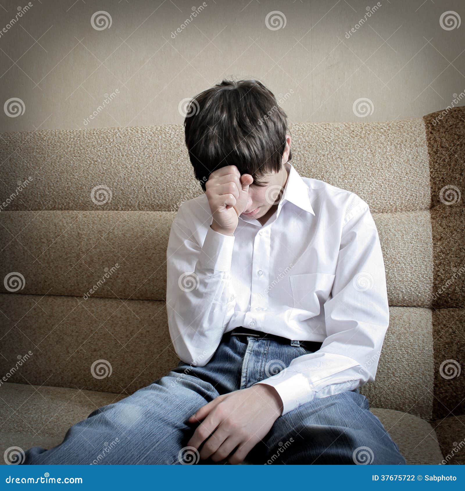 Sad Teenager stock photo. Image of square, shirt, retro - 37675722