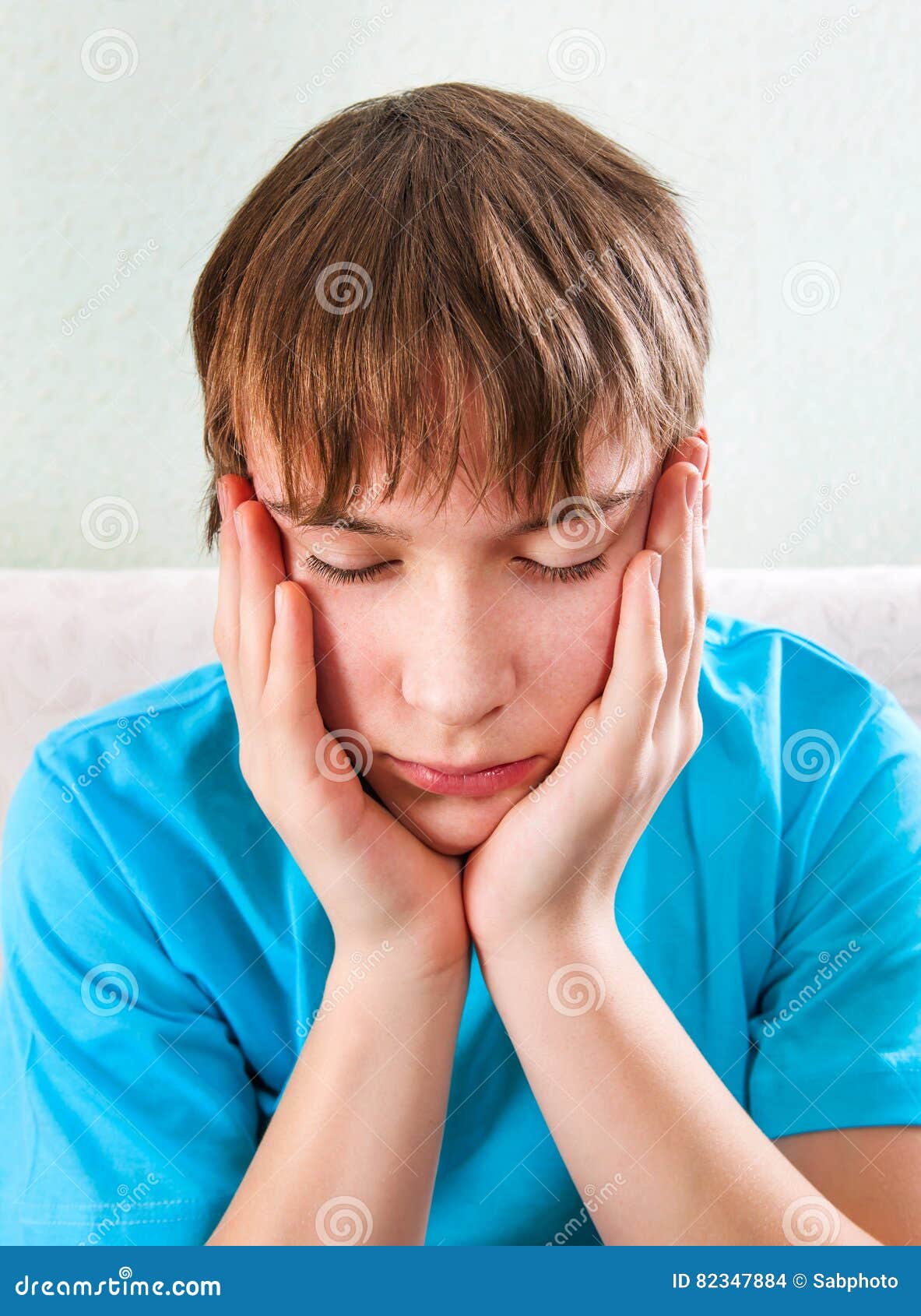 Sad Teenager at the Home stock photo. Image of depression - 82347884