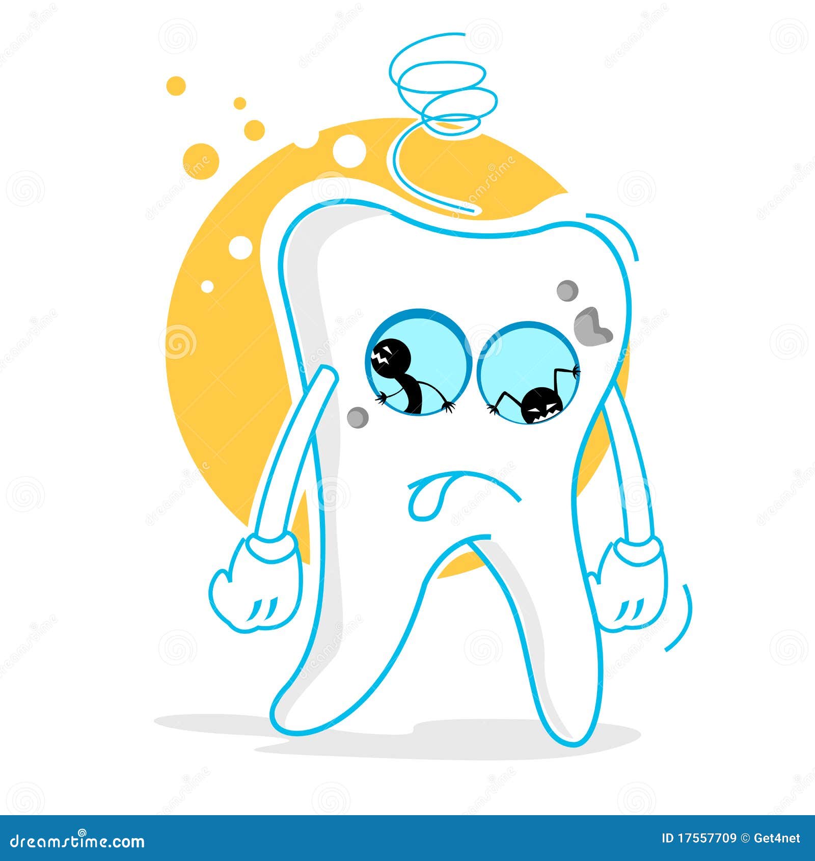 Sad teeth stock illustration. Illustration of mouth, body - 17557709