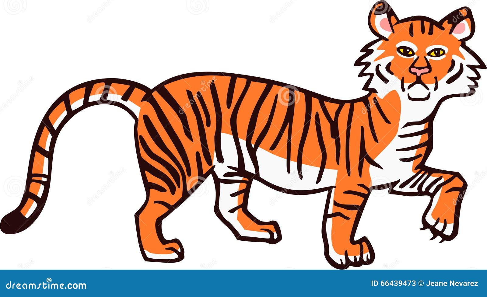 Sad Tiger stock vector. Illustration of panthera, tiger - 66439473
