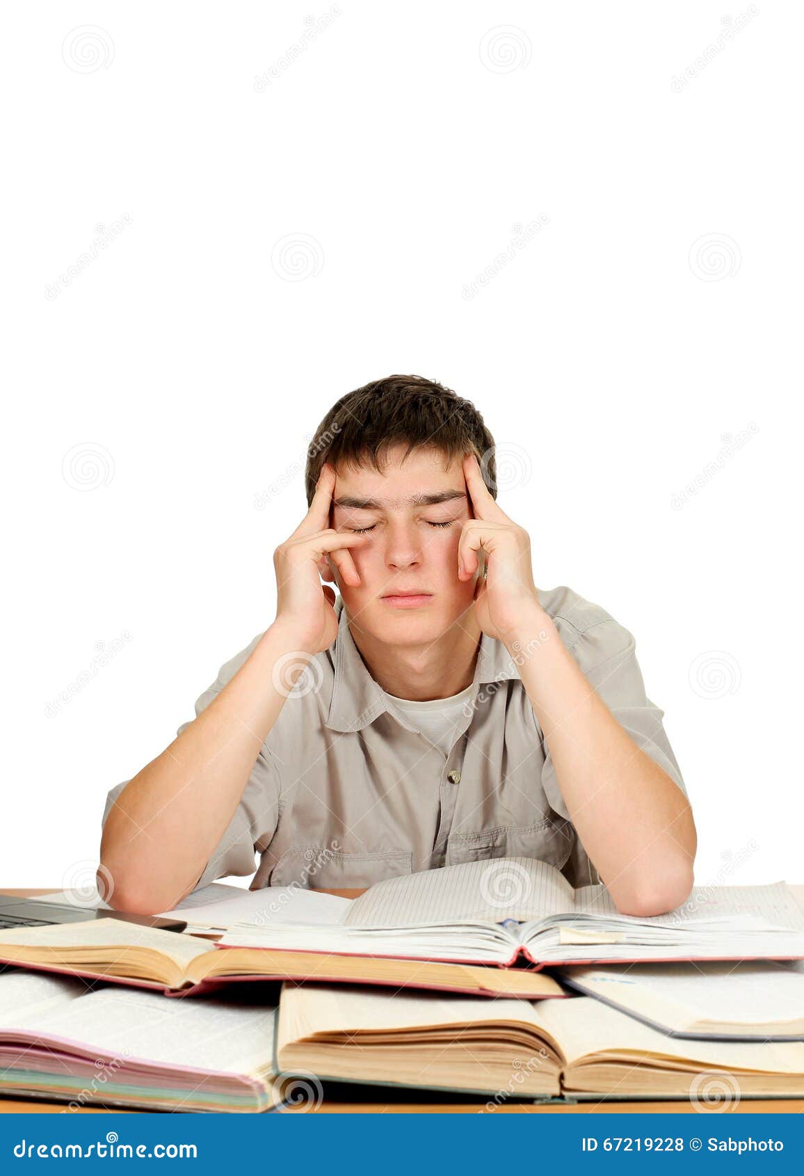 Sad and Tired Student stock photo. Image of failure, heap - 67219228