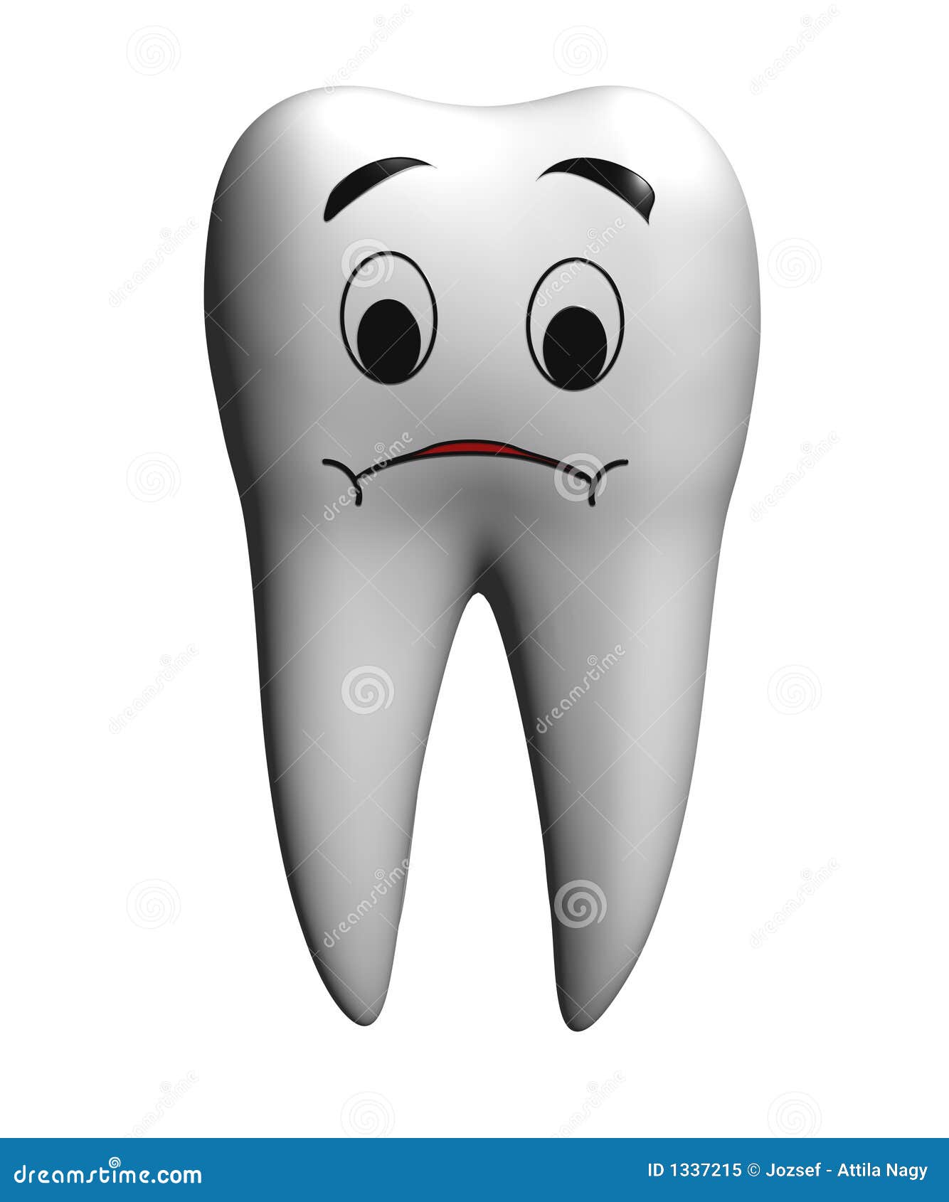 Sad tooth stock illustration. Illustration of dental, legs - 1337215