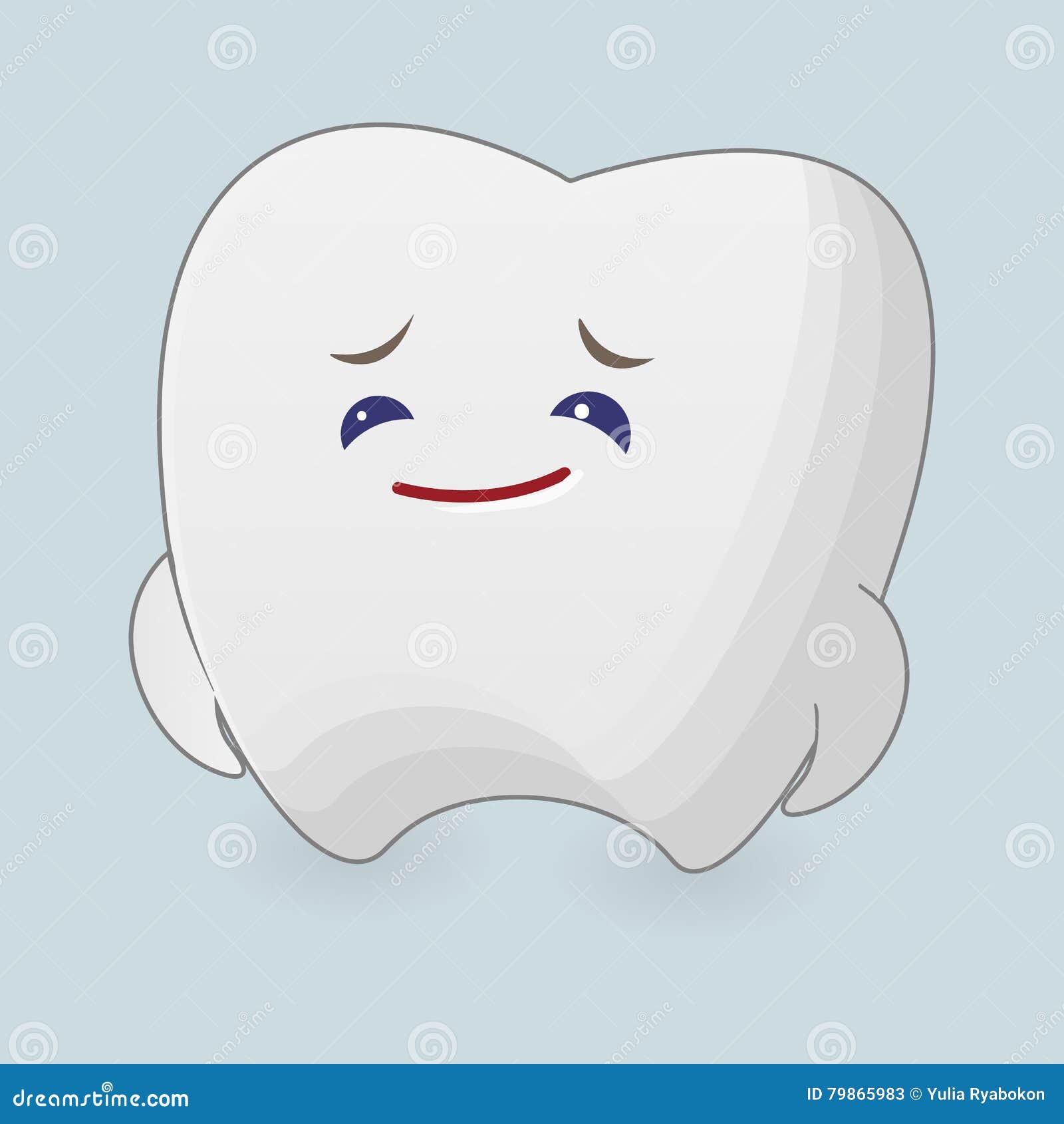 Sad tooth illustration stock vector. Illustration of checkup - 79865983