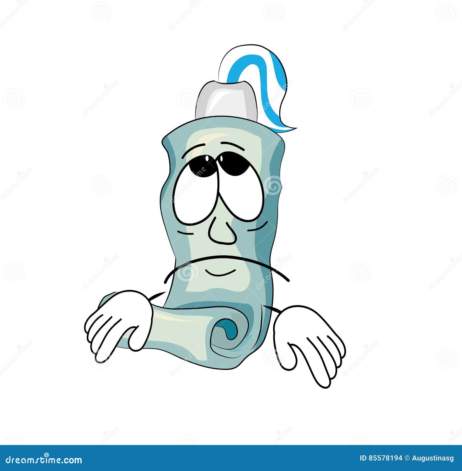Sad Toothpaste Cartoon Royalty-Free Illustration | CartoonDealer.com ...