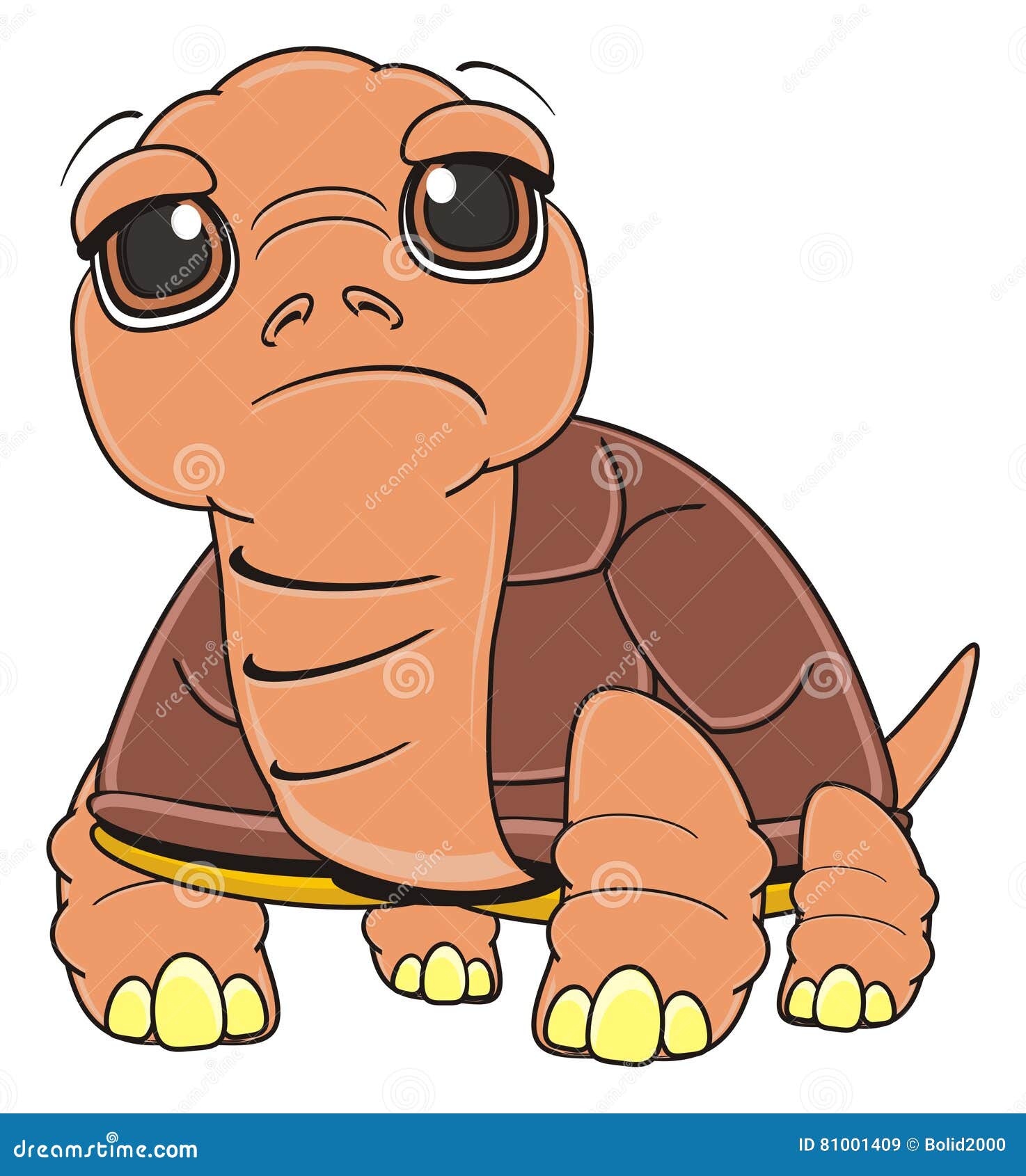 Sad turtle stand stock illustration. Illustration of land - 81001409