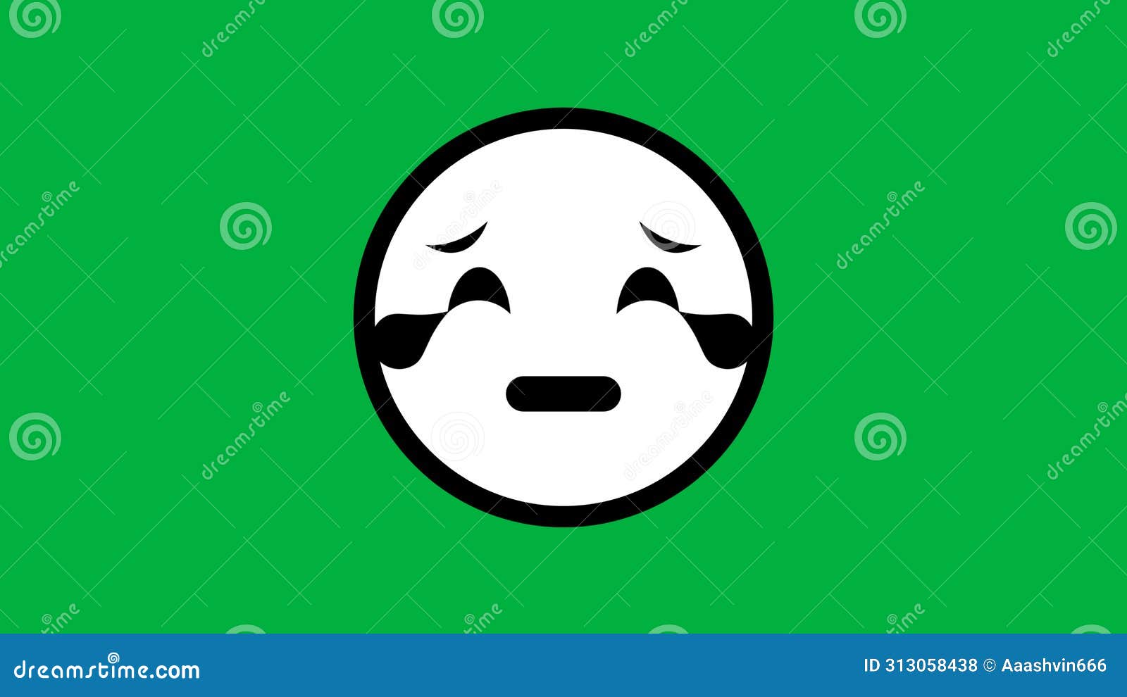 Sad and Unhappy Emoji Expression Isolated Stock Illustration ...