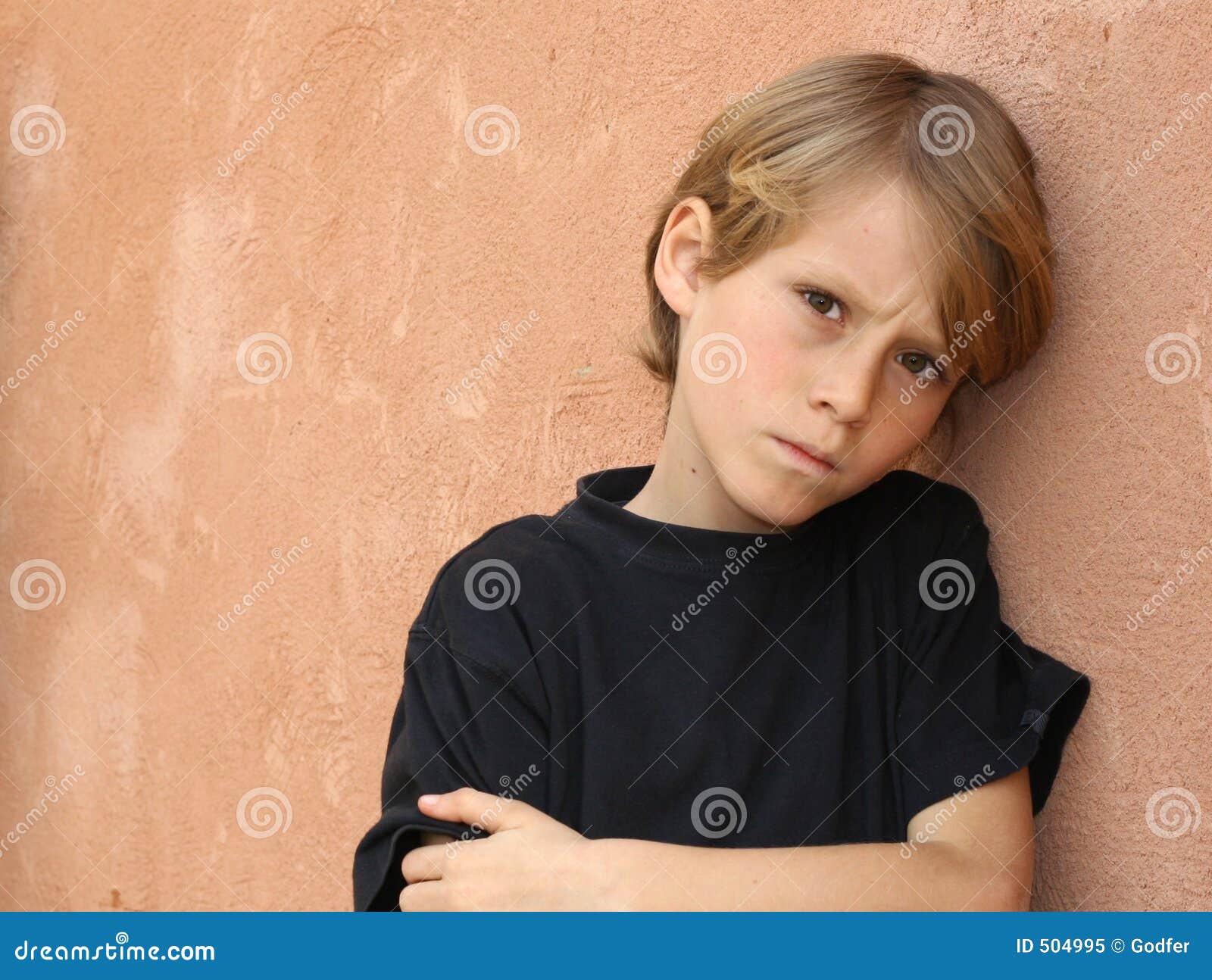 Lonely Child By The Window. Sad Lonely Child Sitting Alone On The ...
