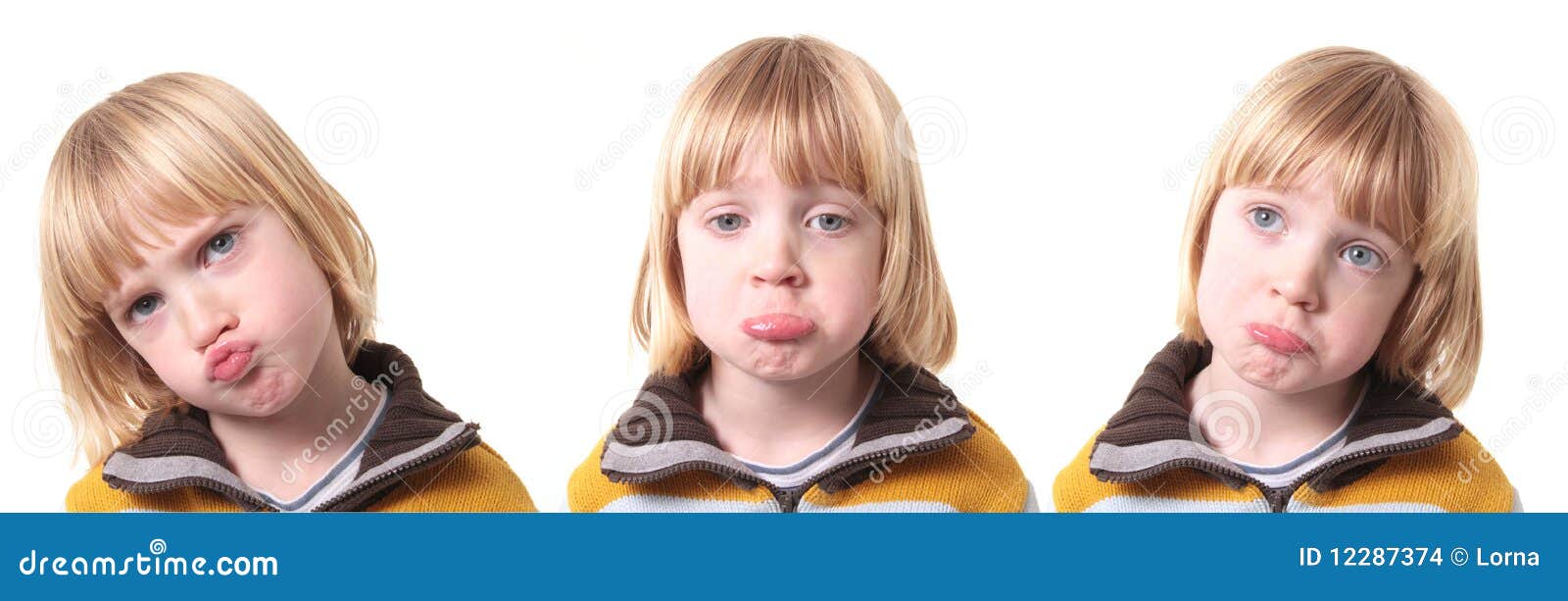 Sad upset child isolated stock photo. Image of depressed - 12287374