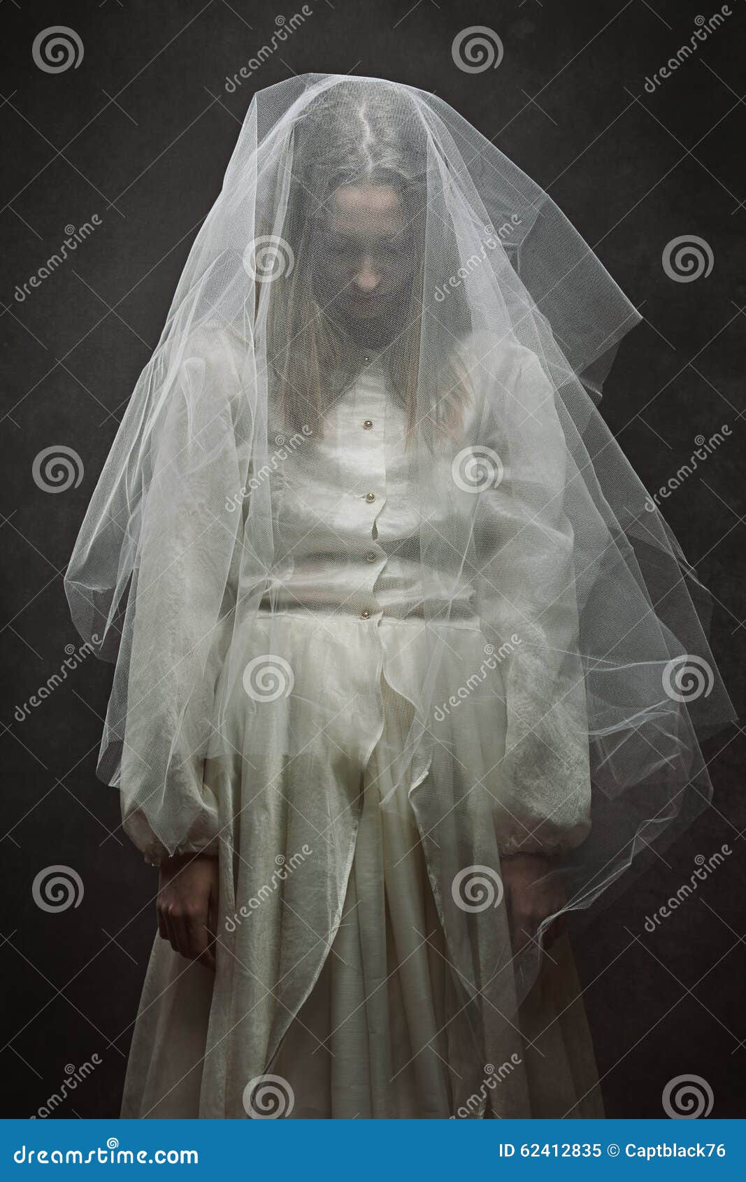 Sad victorian bride stock image. Image of surreal, elegant - 62412835