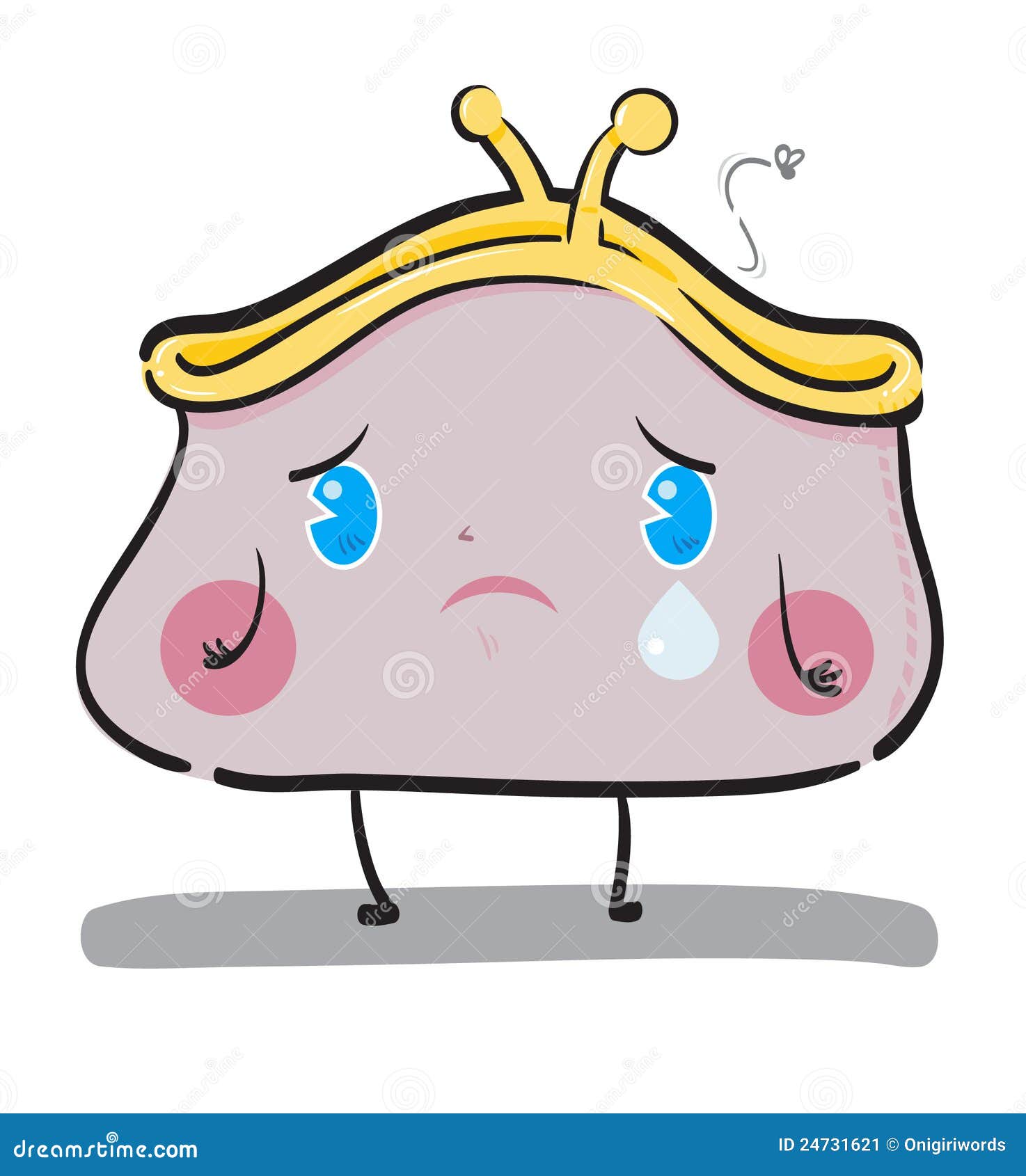 Sad wallet stock illustration. Illustration of debt, financial - 24731621