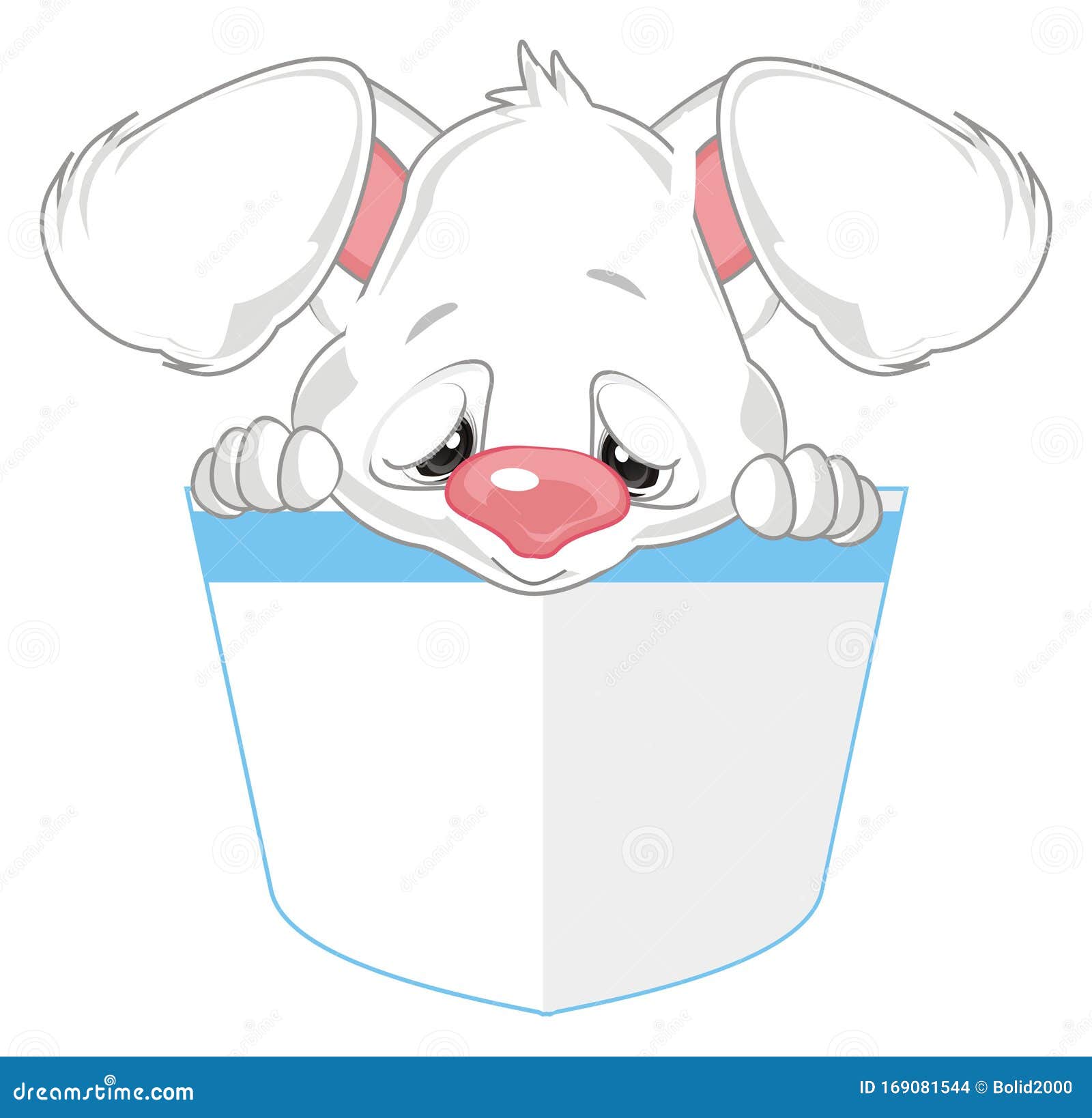 Sad white bunny stock illustration. Illustration of white - 169081544