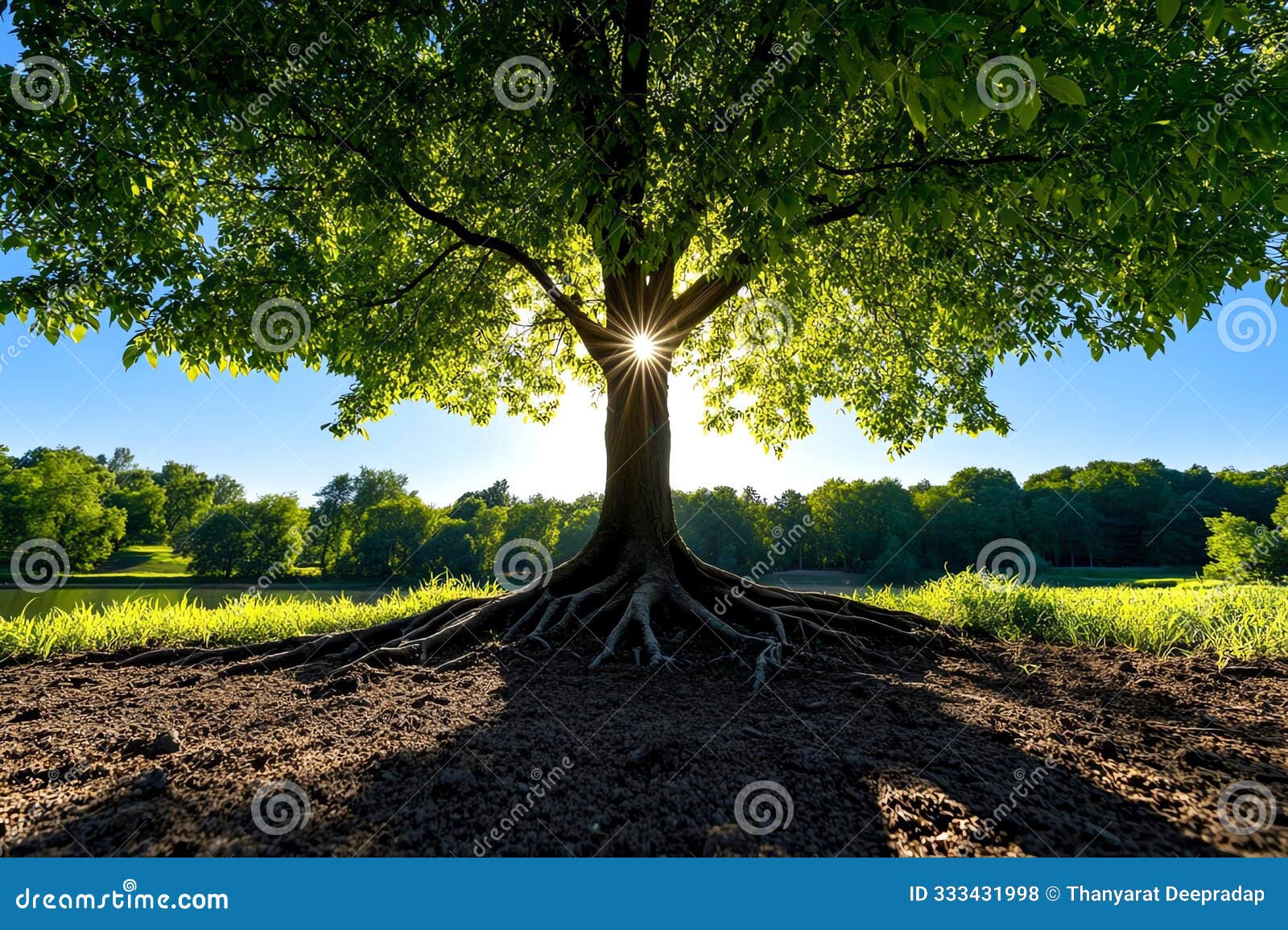A Sad Willow Tree with Its Roots Exposed, Symbolizing the Passage of ...