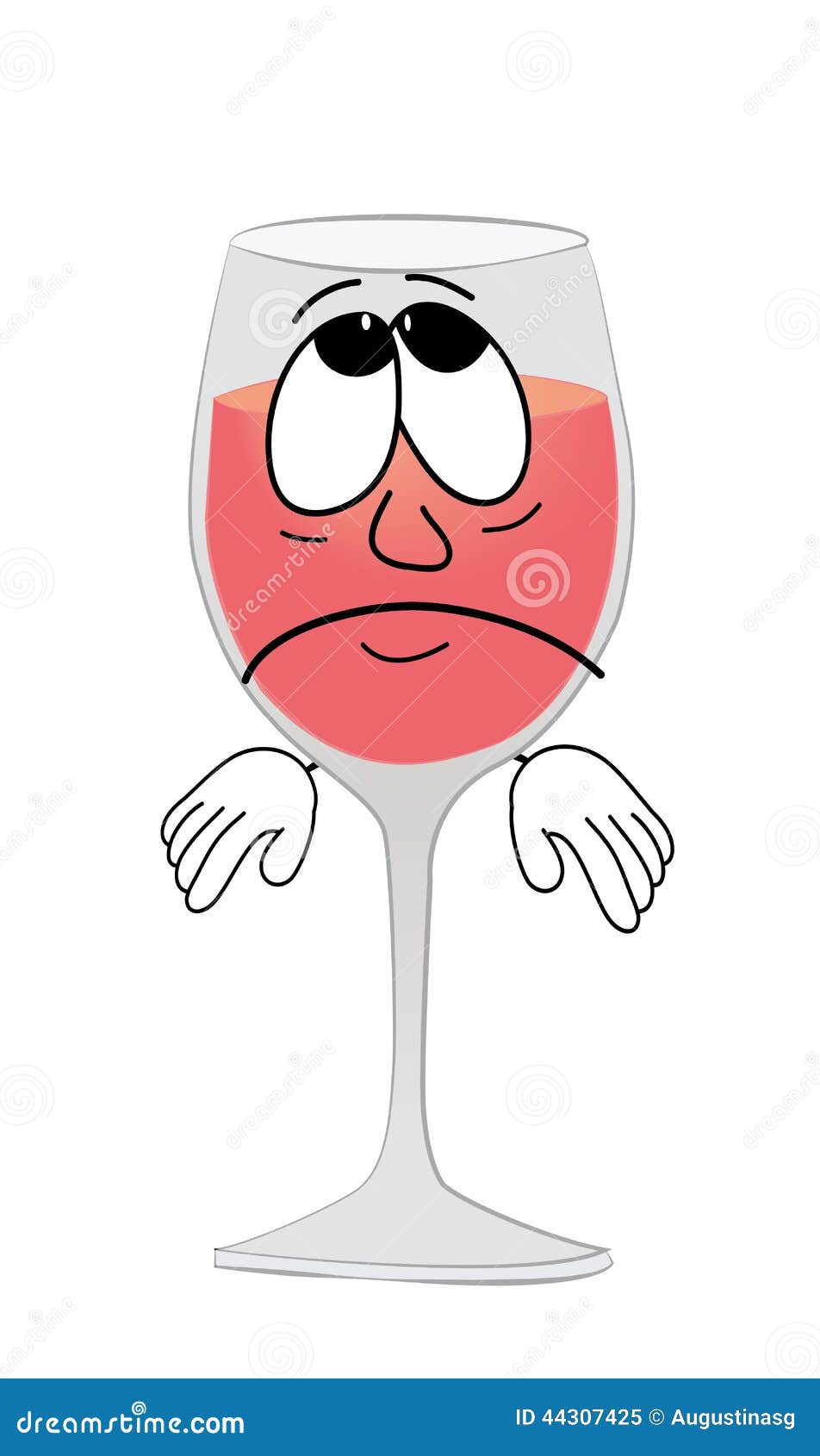 Sad Wine Of Glass Cartoon | CartoonDealer.com #44307425