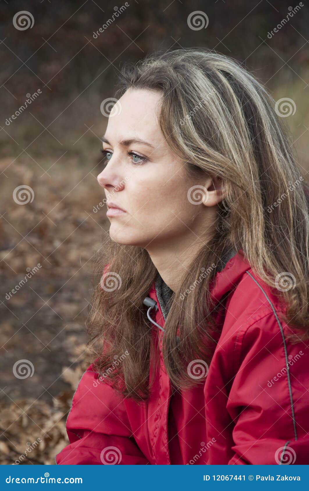 Sad woman stock image. Image of resting, nostalgia, outdoors - 12067441