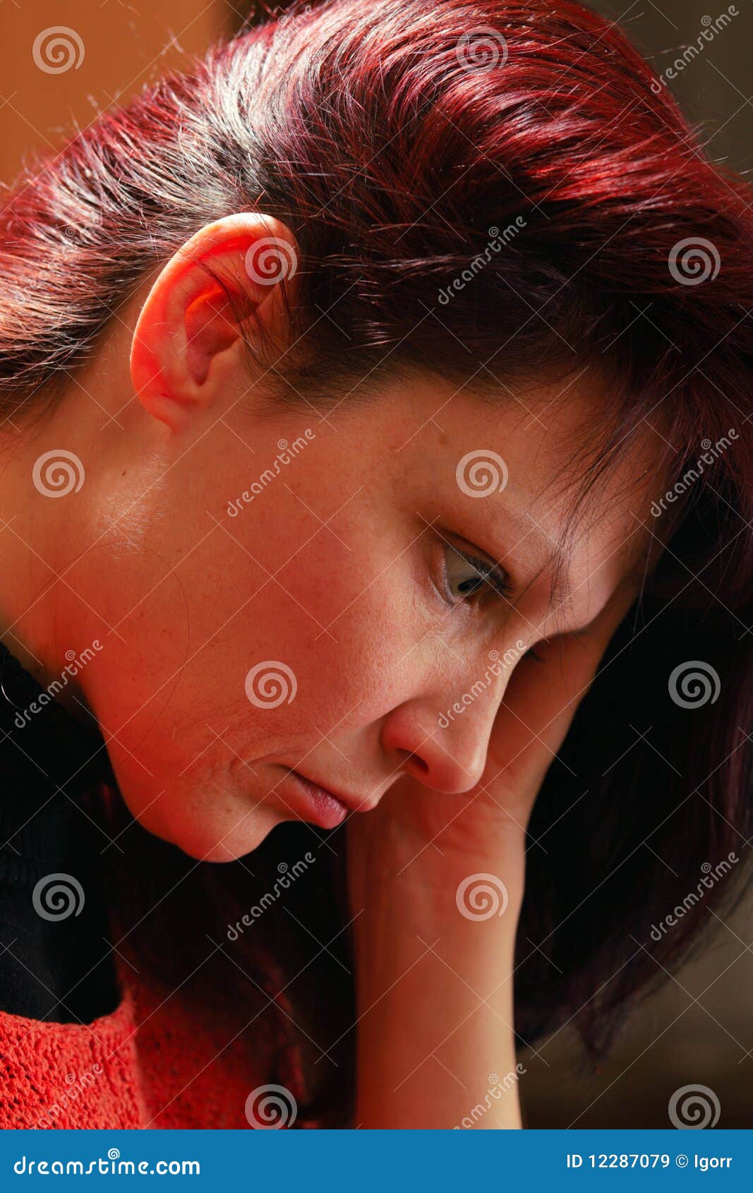 The sad woman stock image. Image of adult, female, sadness - 12287079