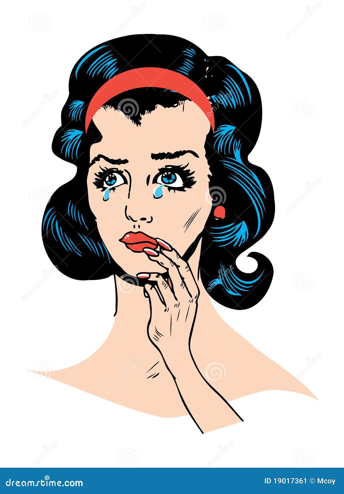 Sad woman stock illustration. Illustration of woman, space - 19017361