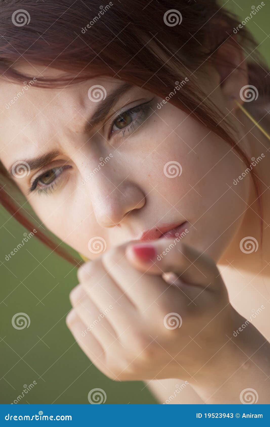 Sad woman stock image. Image of pretty, model, girl, cute - 19523943