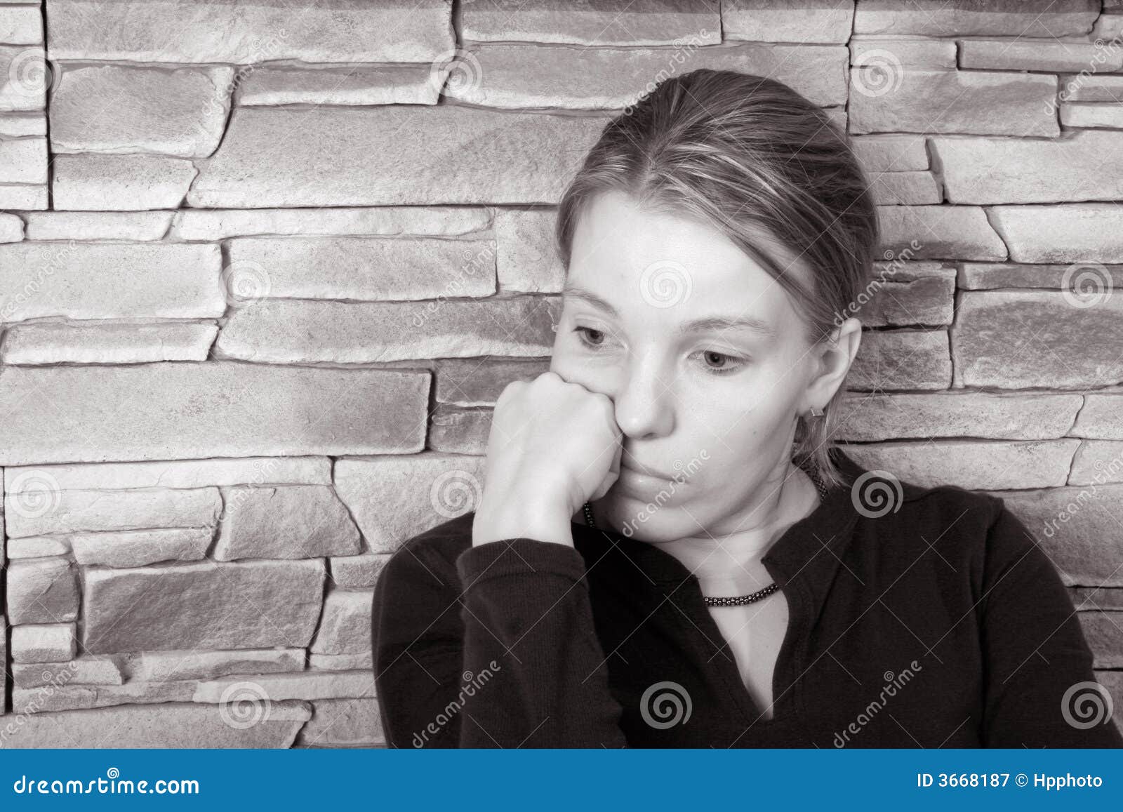 Sad woman stock image. Image of girl, serious, desperate - 3668187