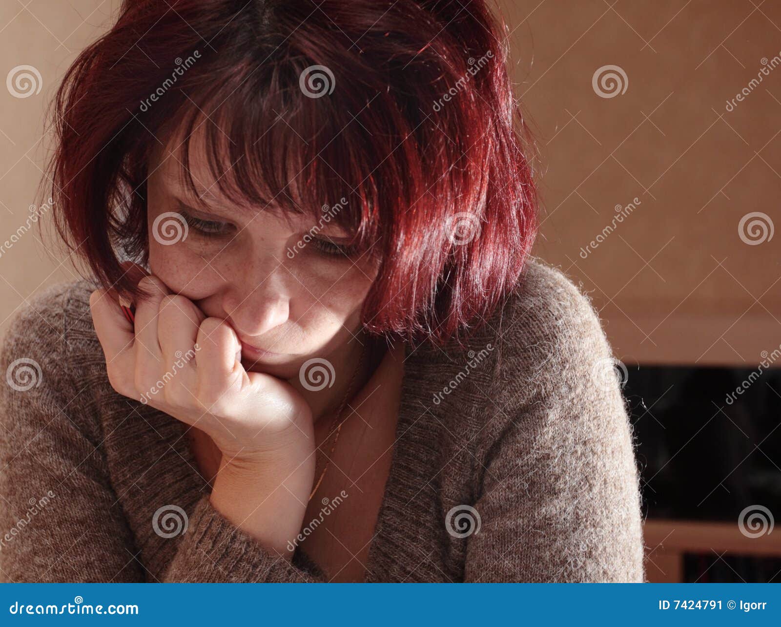 Sad woman stock image. Image of expression, adult, woman - 7424791