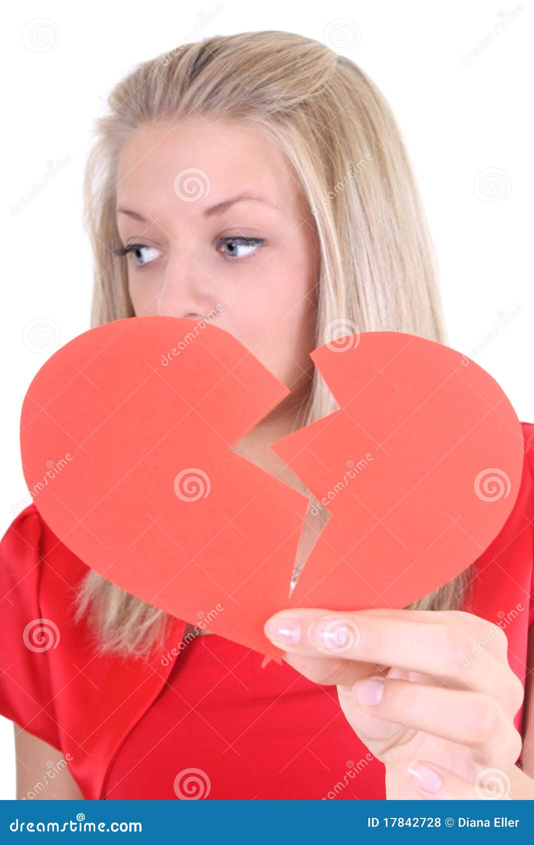 Sad Woman with Broken Heart Stock Photo - Image of loneliness, bored ...